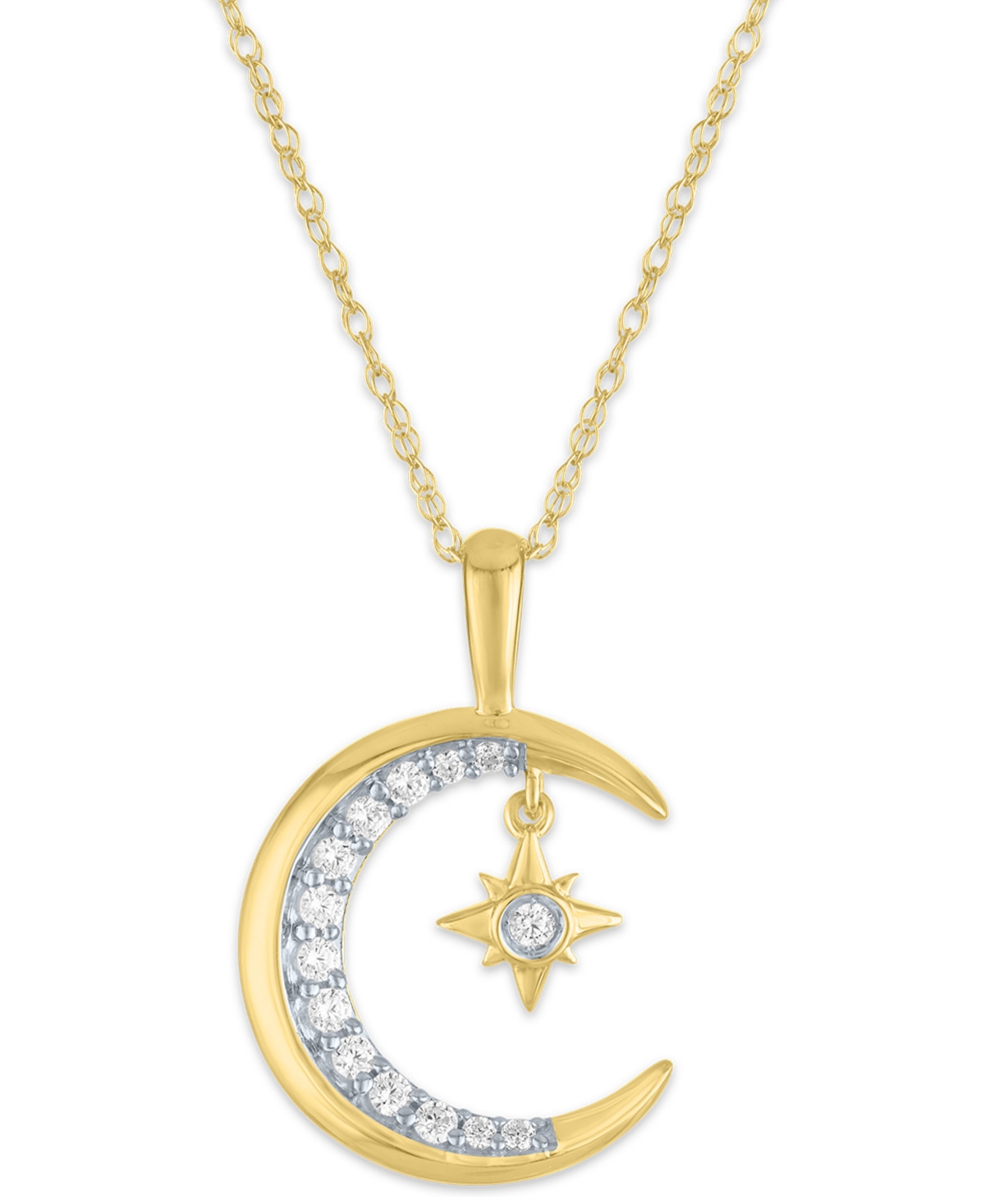Click here for Macys Diamond Moon Pendant Necklace (1/8 ct. t.w.)... prices