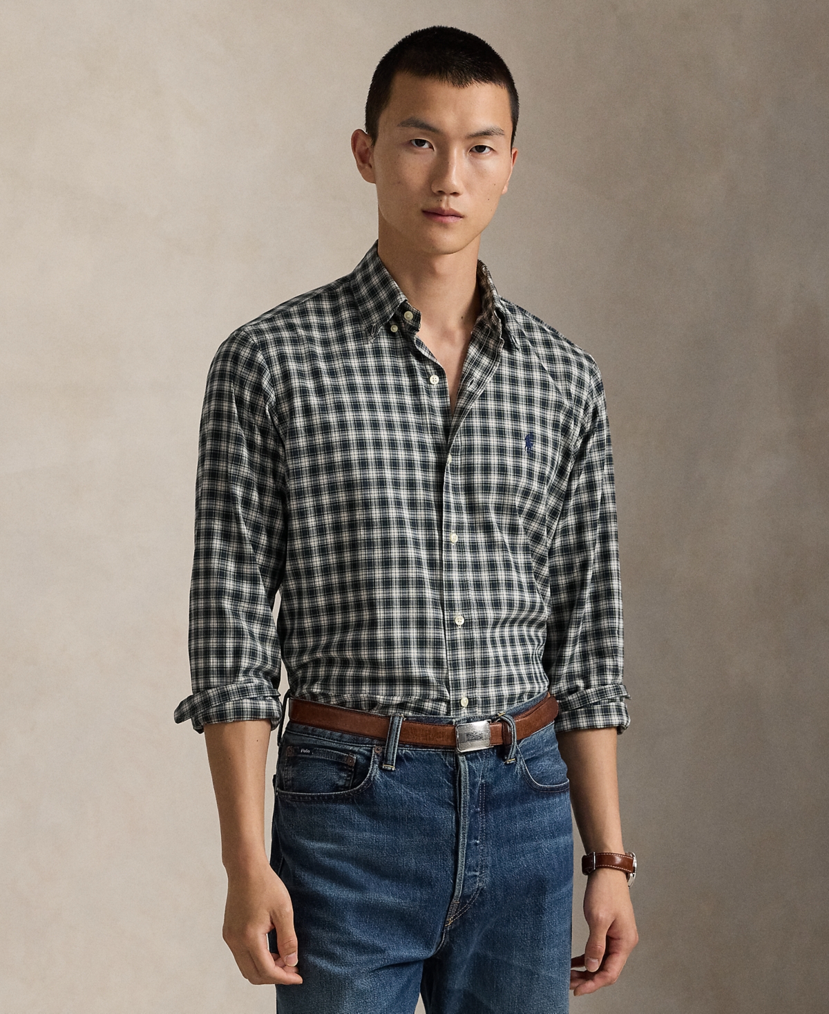 Click here for Polo Ralph Lauren Mens Classic-Fit Plaid Twill Shi... prices