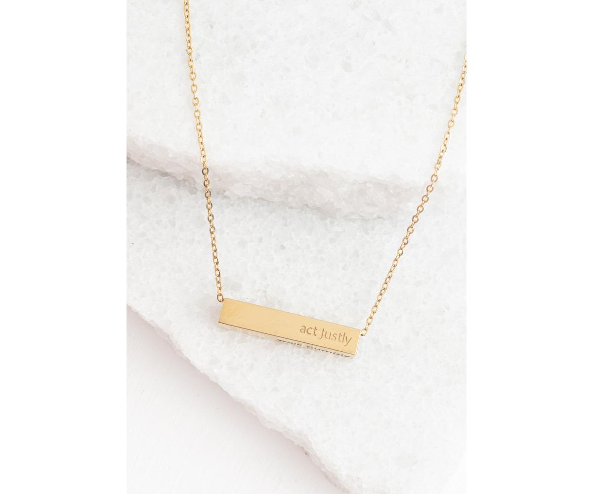 Click here for Starfish Project Walk Humbly Bar Necklace - Gold prices