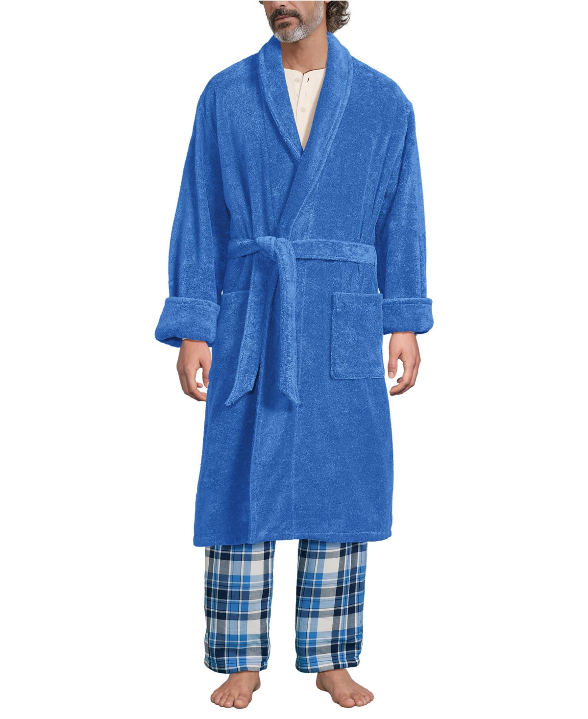Click here for Lands End Mens Calf Length Turkish Terry Robe - Mu... prices