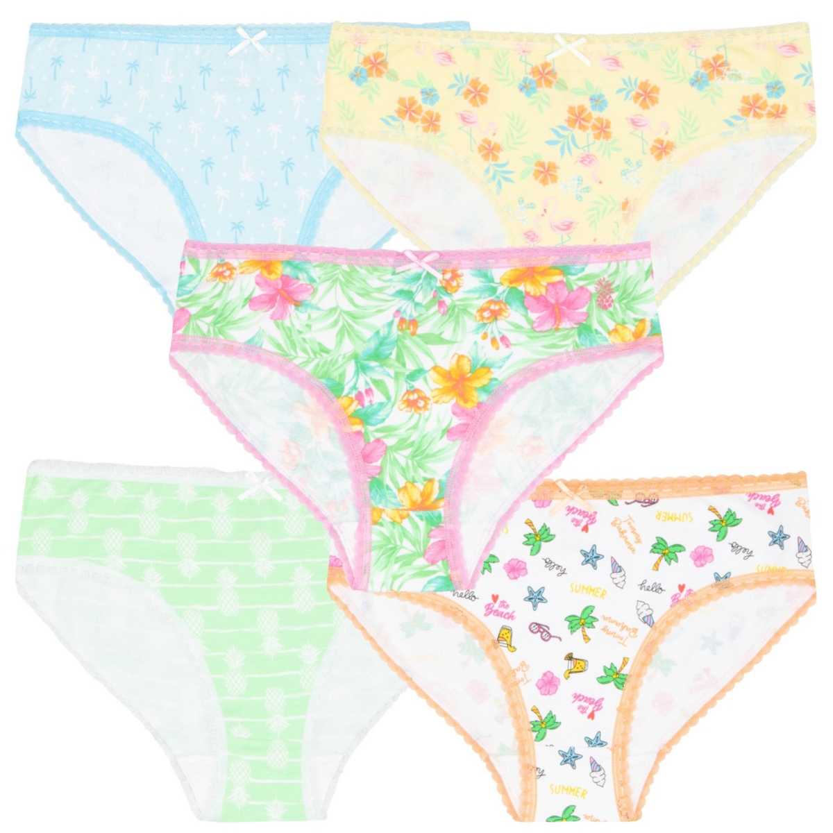 Click here for Tommy Bahama Girls Cotton 5 Pack Underwear - White... prices