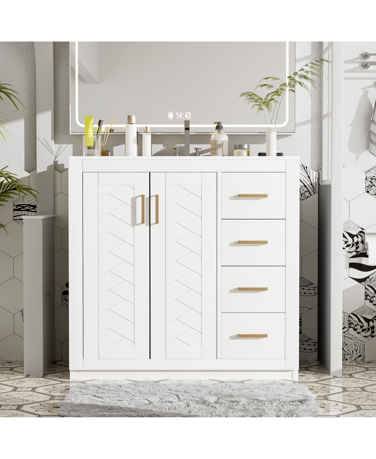 Click here for Lovmor 36inch Bathroom Vanity with Ceramic Sink Co... prices