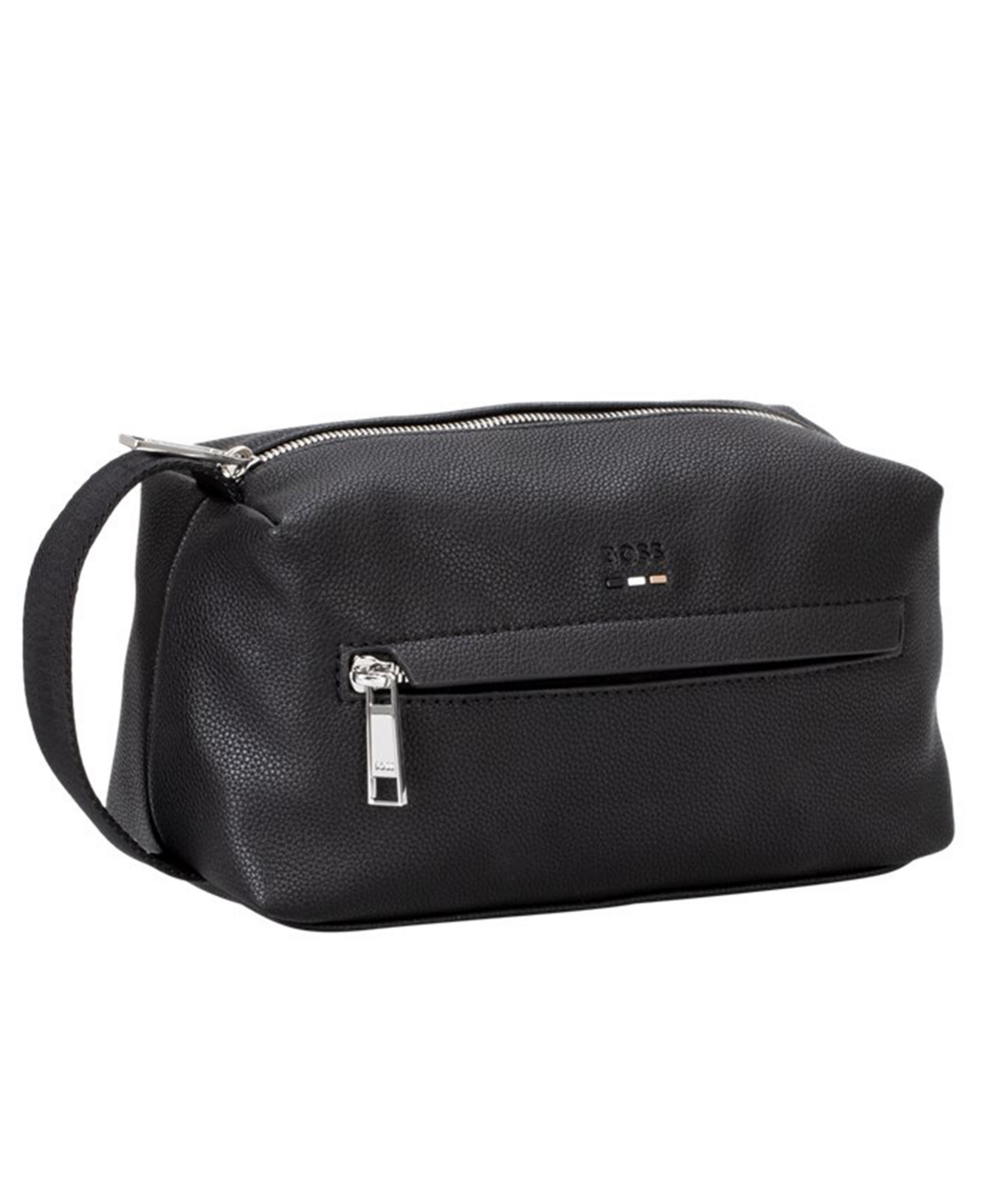 Hugo Boss Mens Ray Zippered Washbag - Black