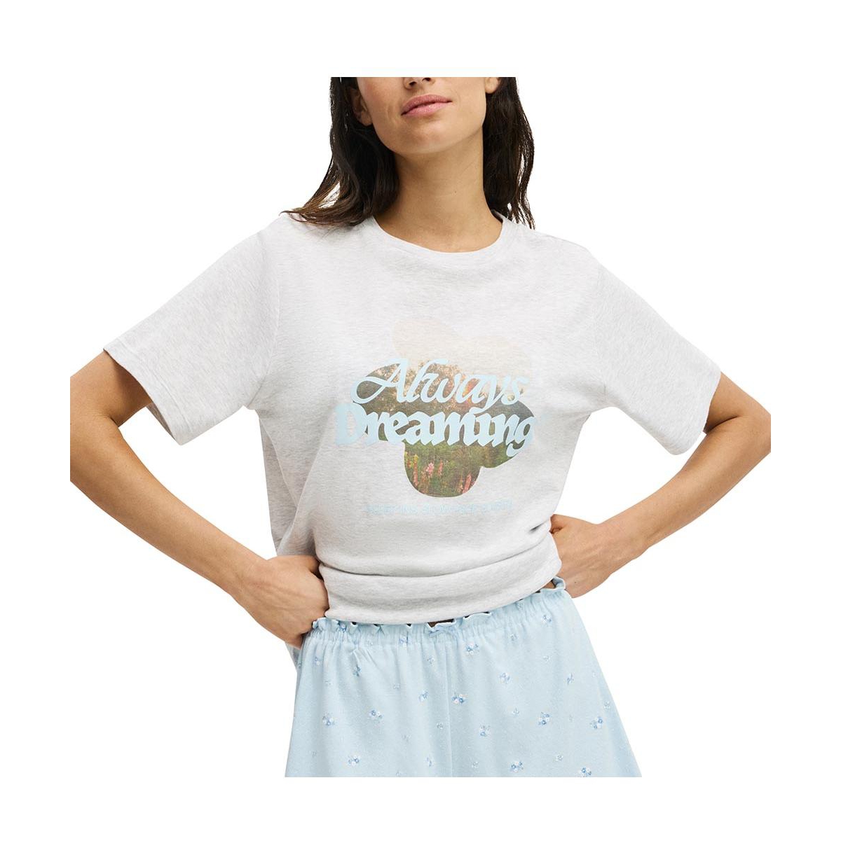 Click here for Cotton On Womens Lounge Graphic Tee - Light grey m... prices