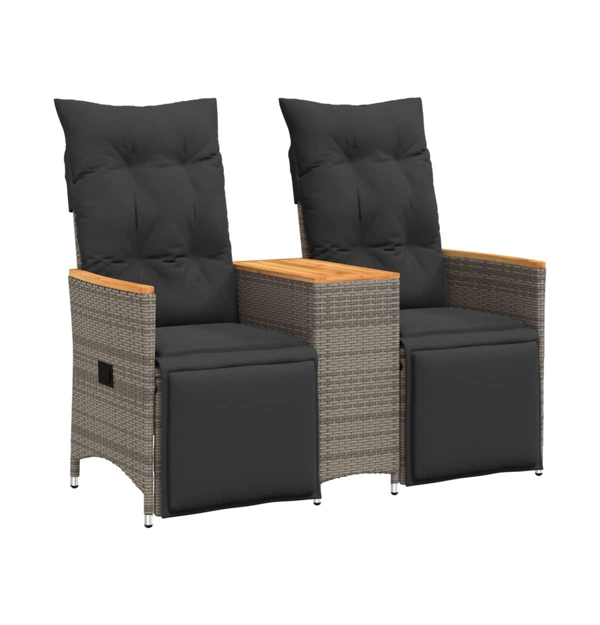 Click here for Reclining Garden Sofa Grey prices