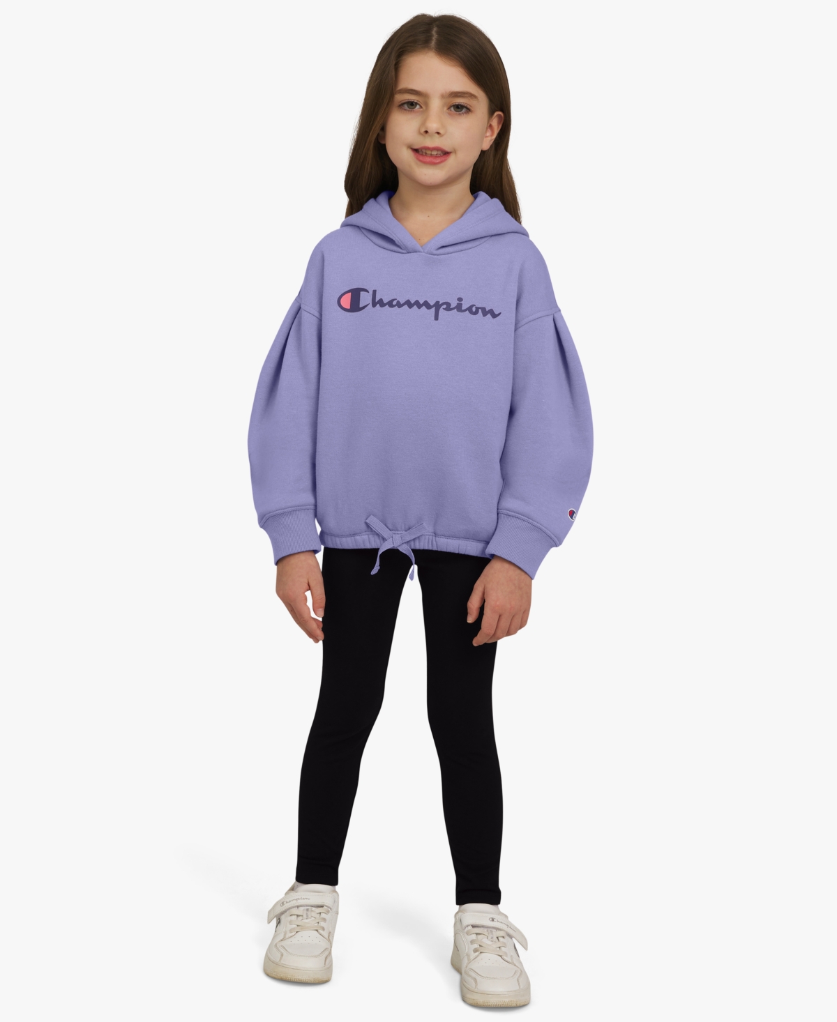 Champion Toddler & Little Girls 4T-6X 2-Piece Pull-On Hoodie and Leggings Set - Purple/Black