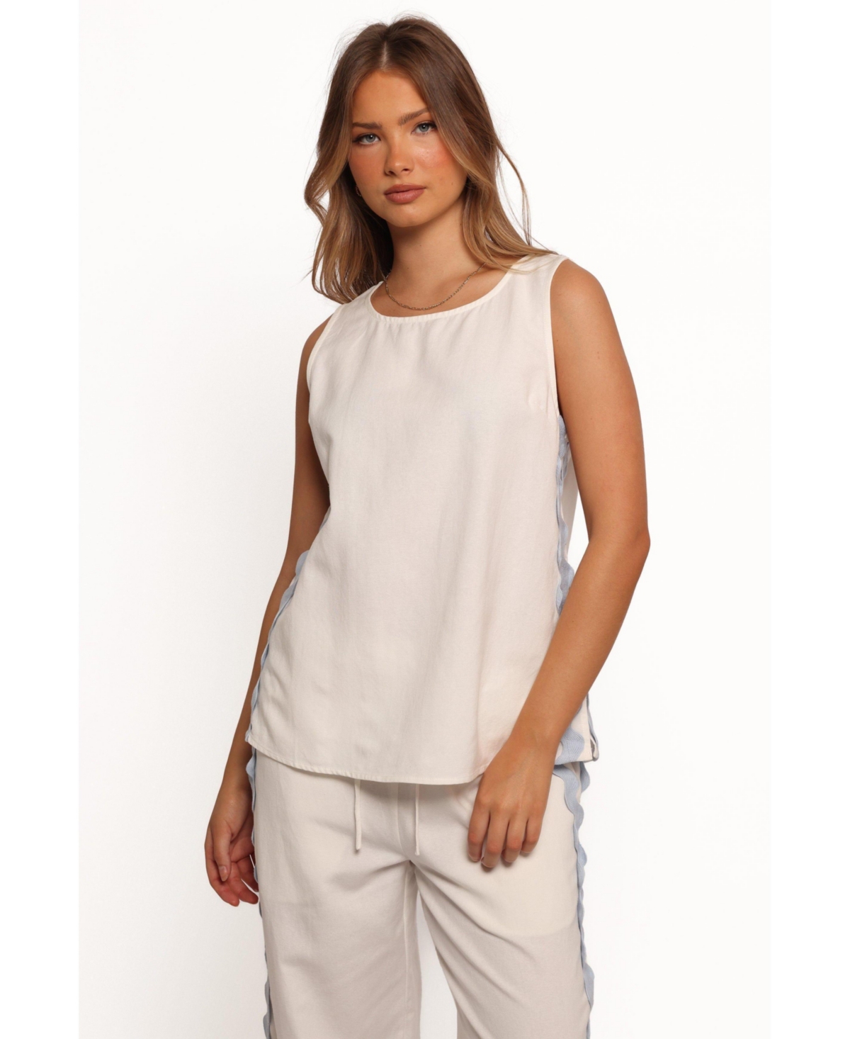 Click here for Petal and Pup Womens Jasinta Top - Cream blue prices