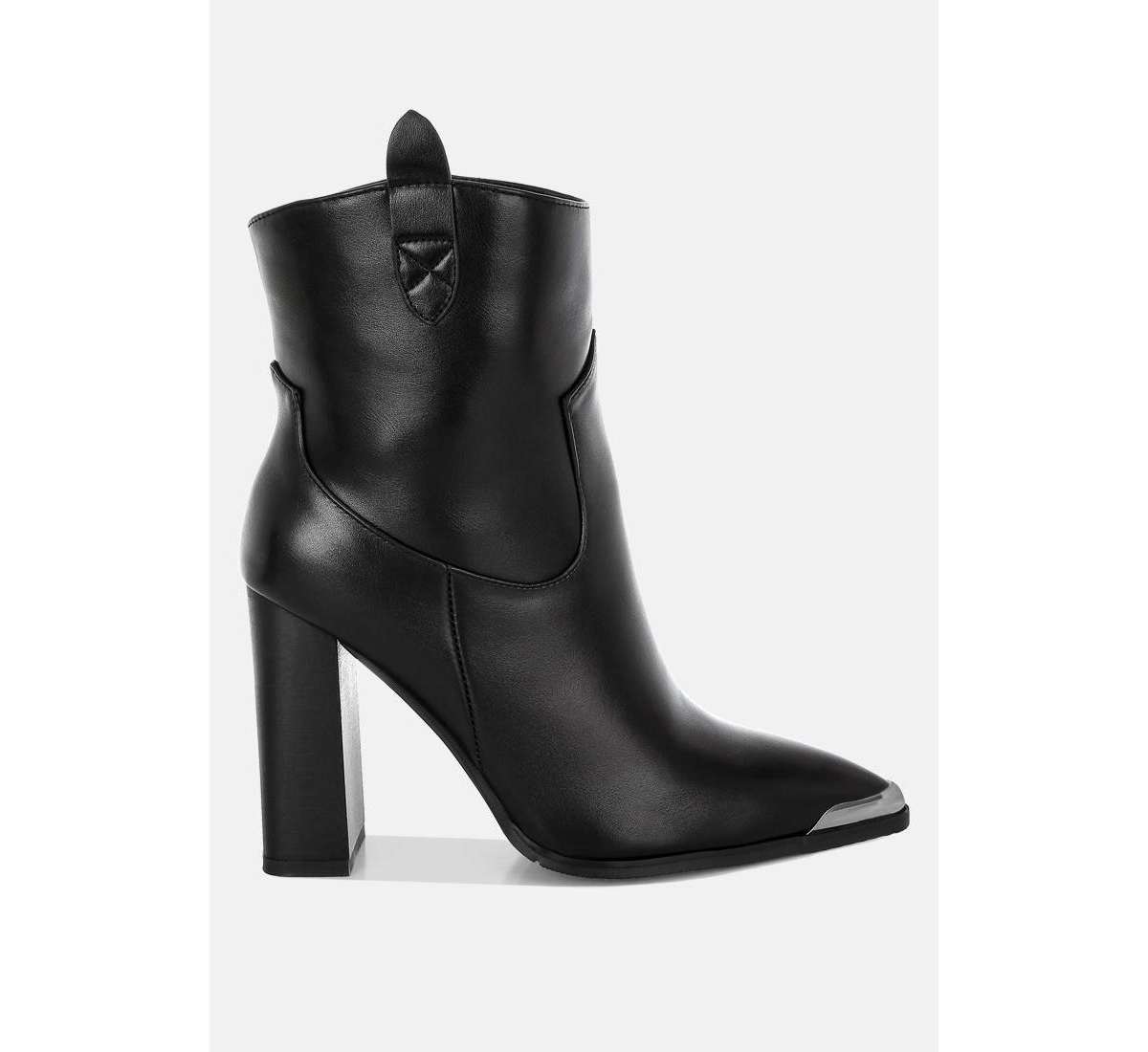 Click here for London Rag Hatter Pointed Toe Faux Leather Boots W... prices