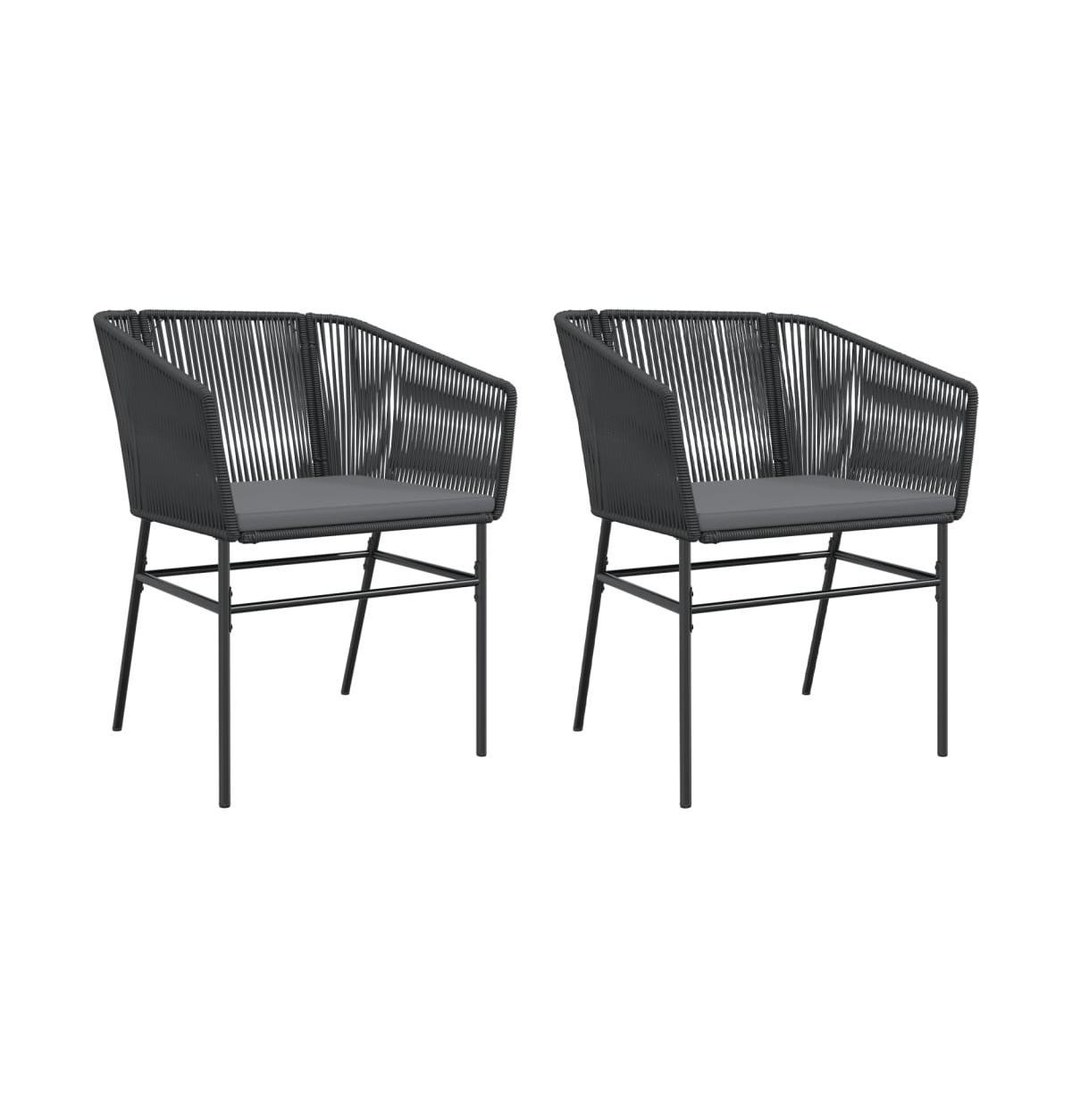 Click here for vidaXL Garden Chair Black Pe rattan Standard Uv-re... prices