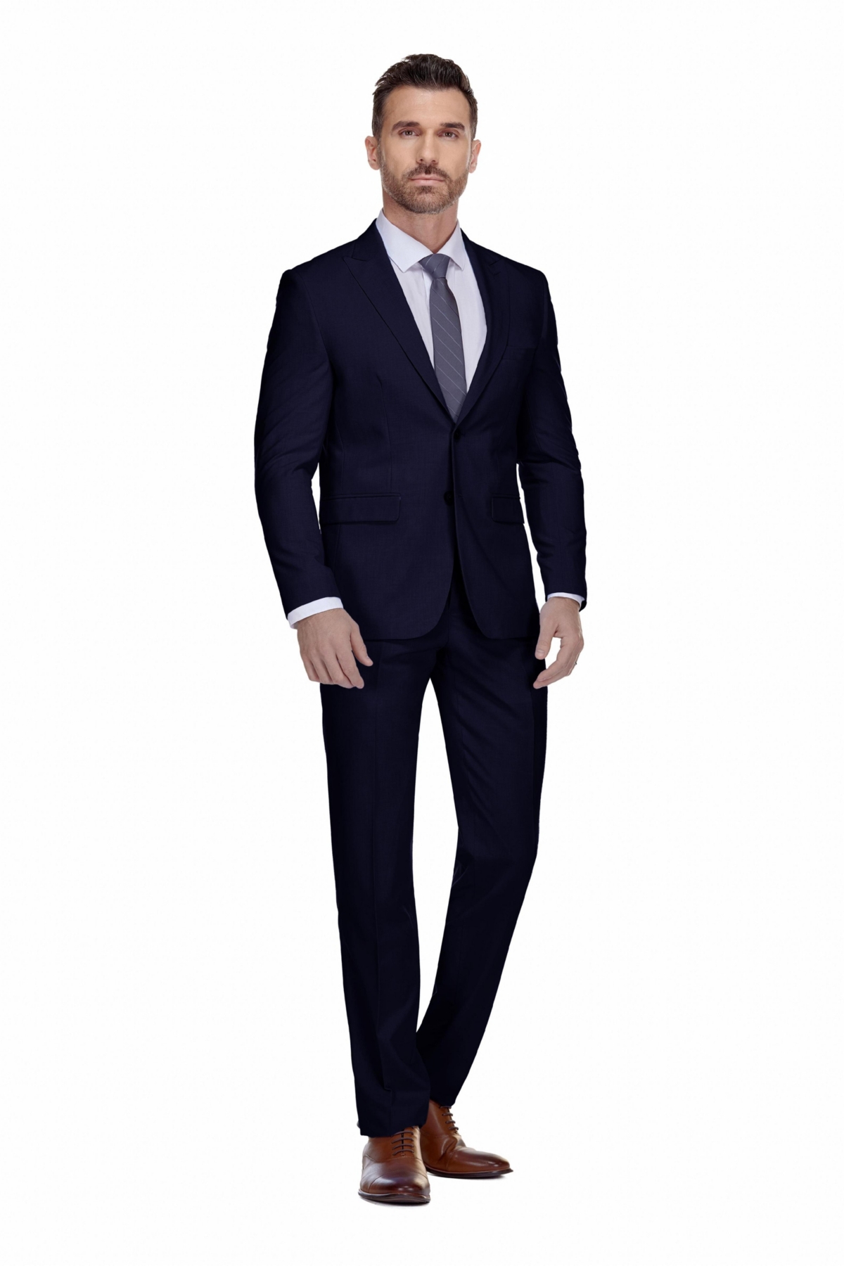 Click here for Gino Vitale Mens 2-Piece Stretch Slim-Fit Suit - N... prices