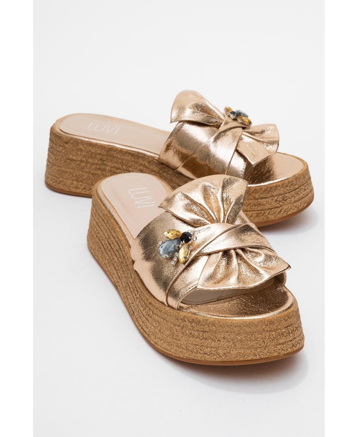 Click here for Prologue Shoes Shara Braided Bow & Bee Buckle Plat... prices
