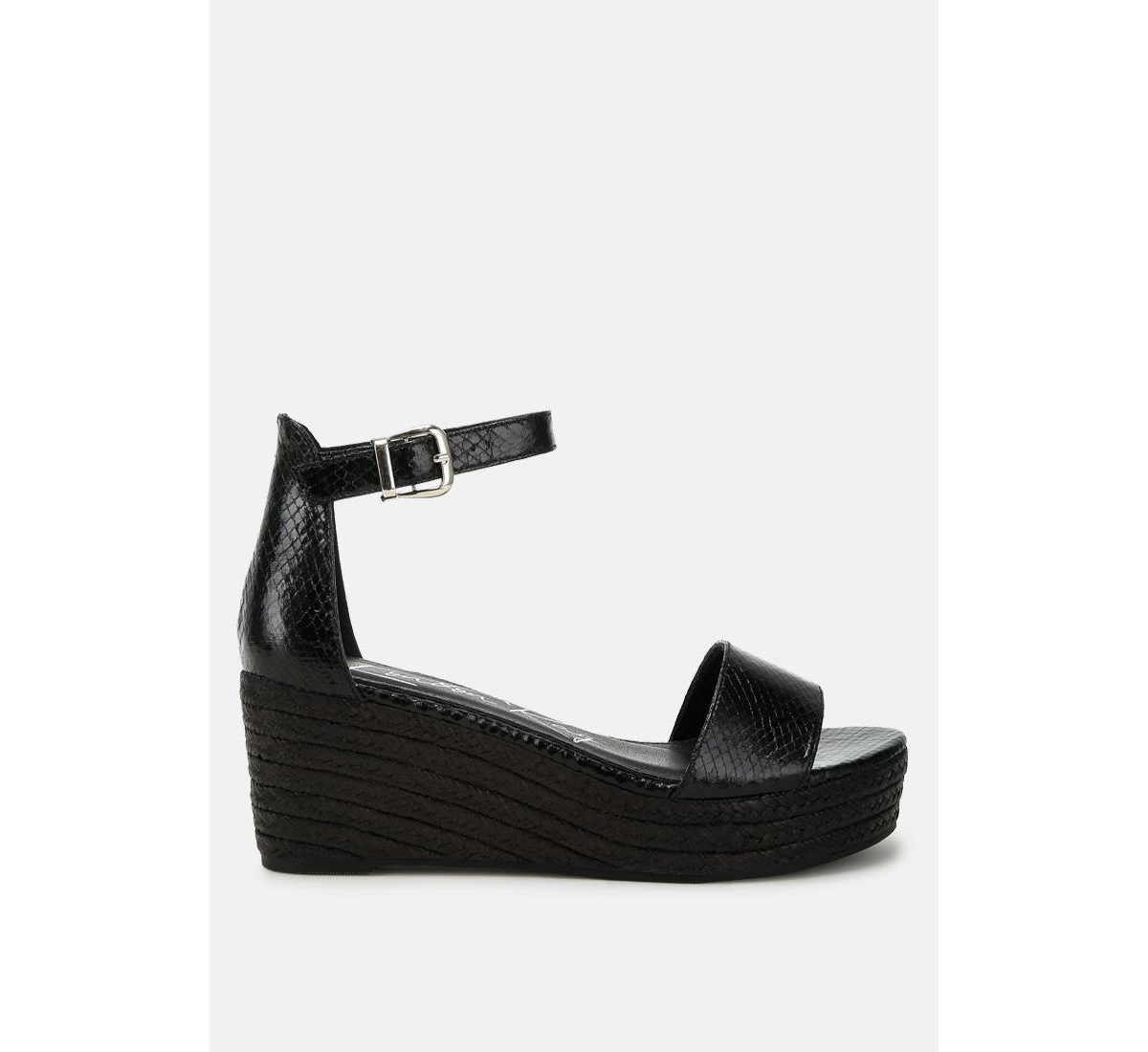 Click here for London Rag Utah Faux Leather Snake Wedge Espadrill... prices