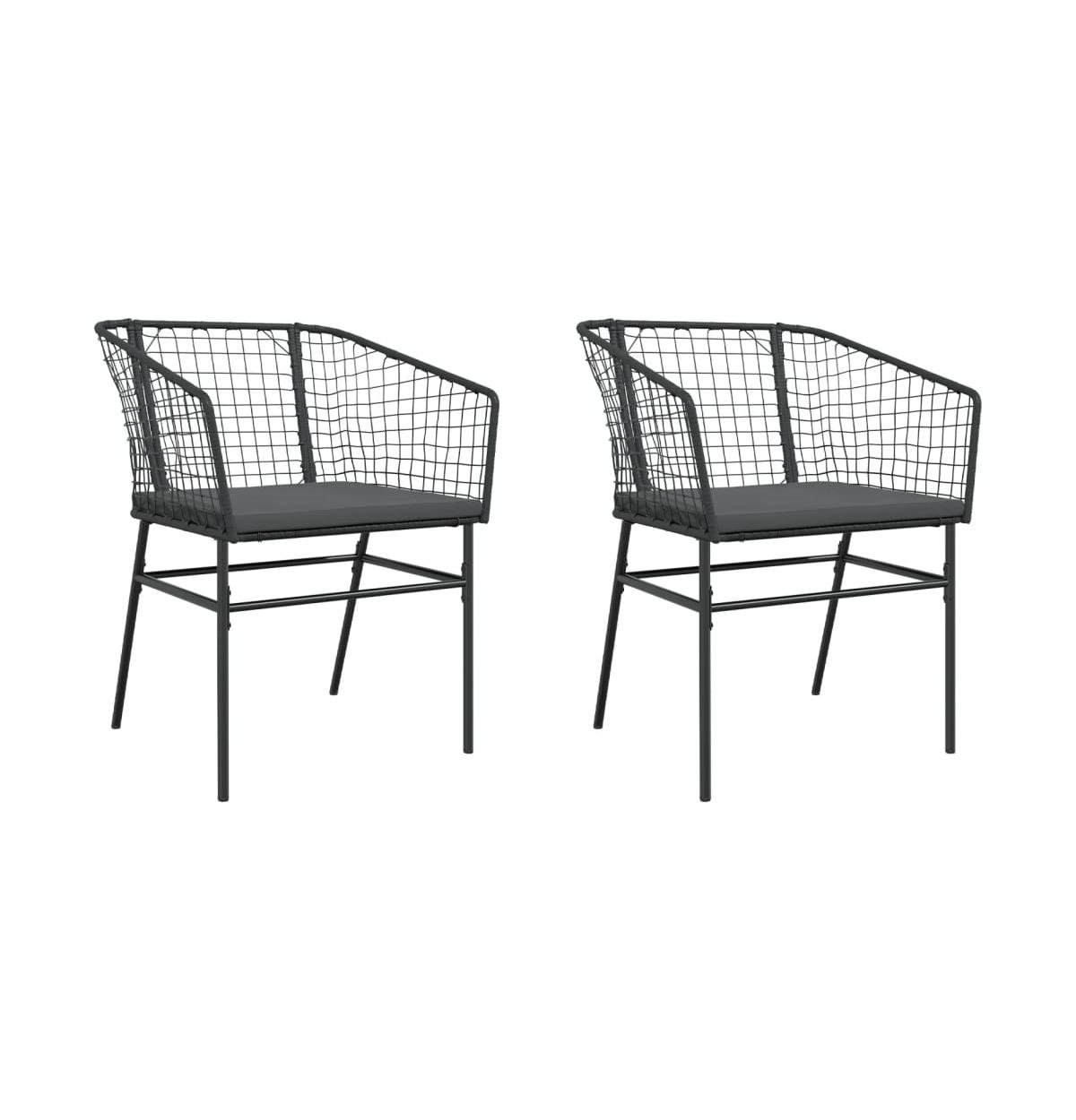 Click here for vidaXL Garden Chair Black Poly Rattan Uv-resistant... prices