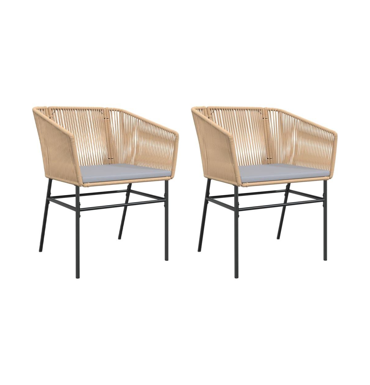 Click here for vidaXL Garden Chair Brown Pe Rattan  Powder-Coated... prices