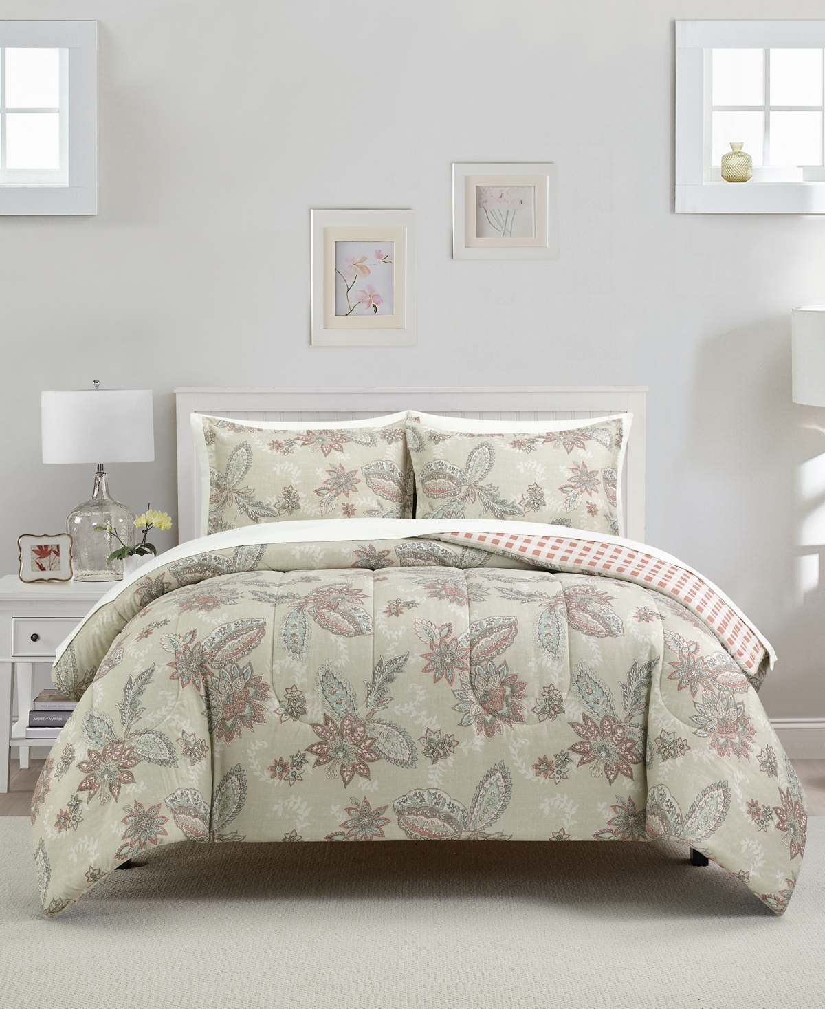 Click here for Sunham Juniper Reversible 3-Pc. Comforter Sets - T... prices