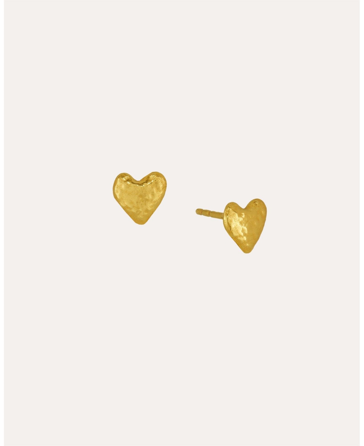 Click here for Ottoman Hands Hammered Heart Studs - Gold prices