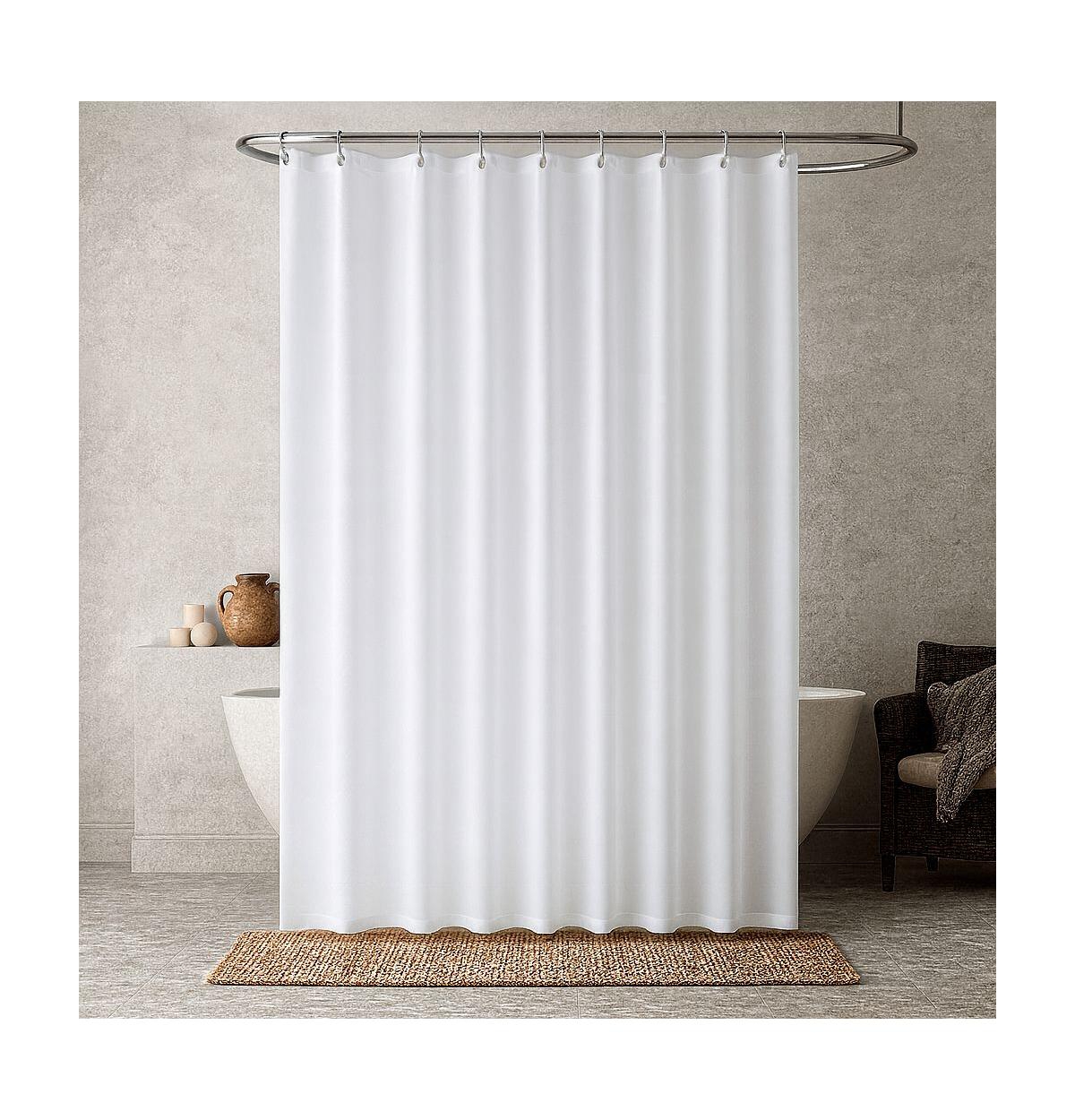 Click here for Hotel Collection Xl White Fabric Shower Curtain Wi... prices