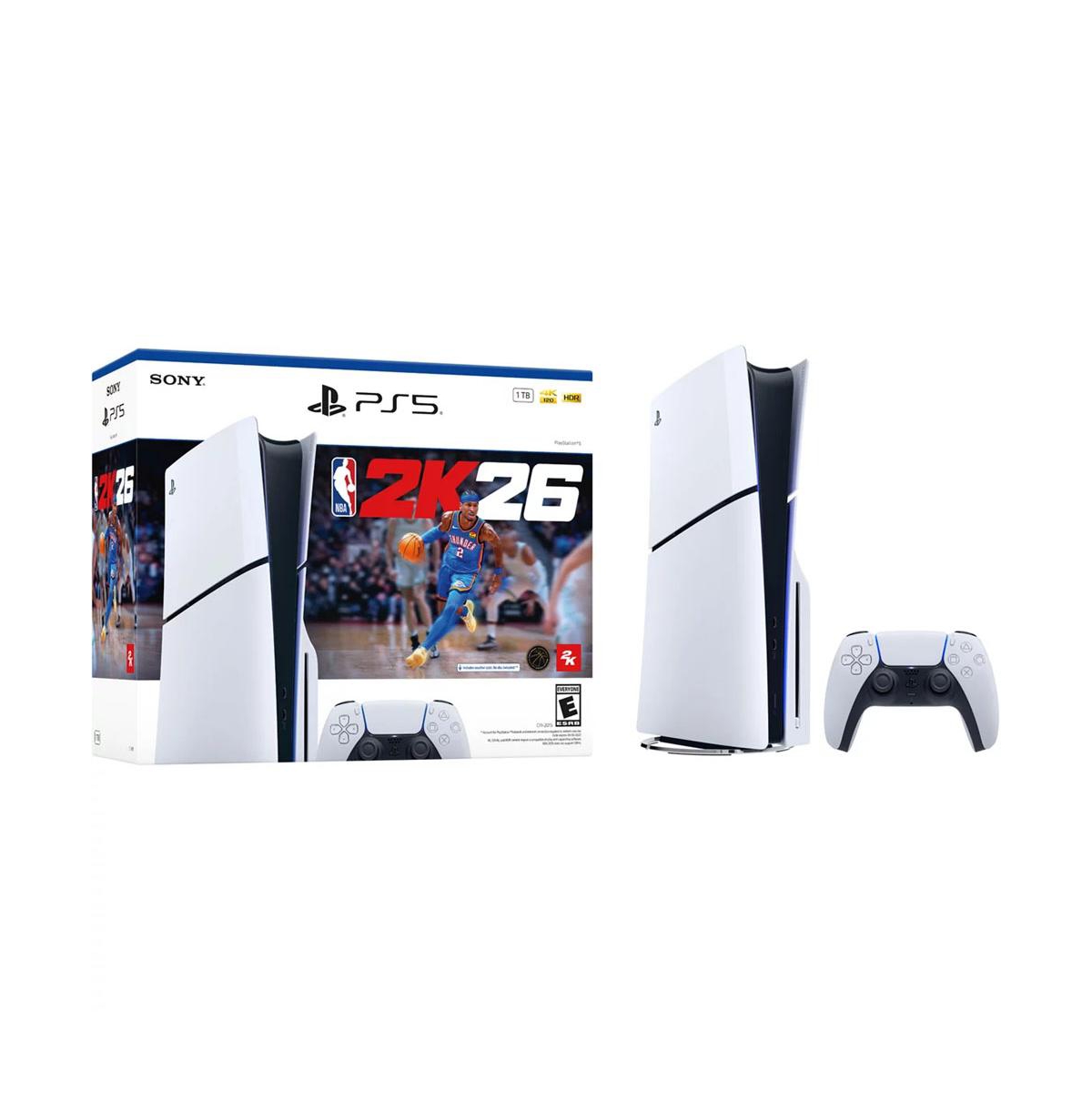 PlayStation 5 Slim Disc Edition Console - Nba 2K26 Bundle - White