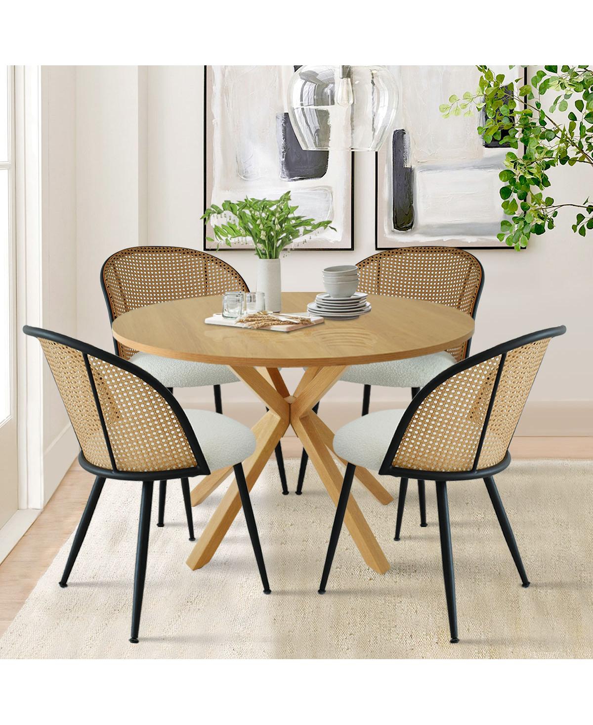 Click here for 5-Piece Dining Table Set with 39.5 Inch Round Tabl... prices