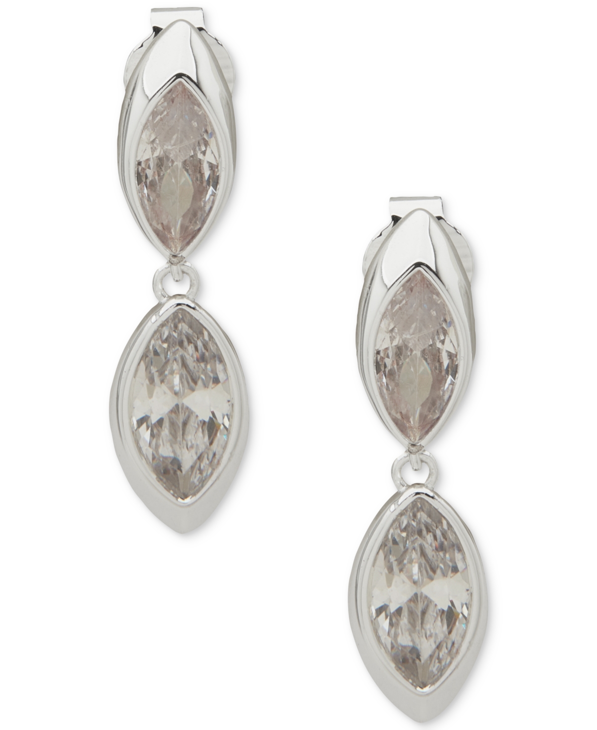 Click here for Anne Klein Cubic Zirconia Double Navette Stone Dro... prices
