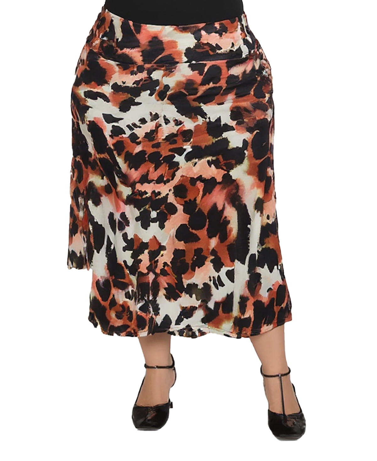 Click here for 24seven Comfort Apparel Plus Size Animal Print Ela... prices