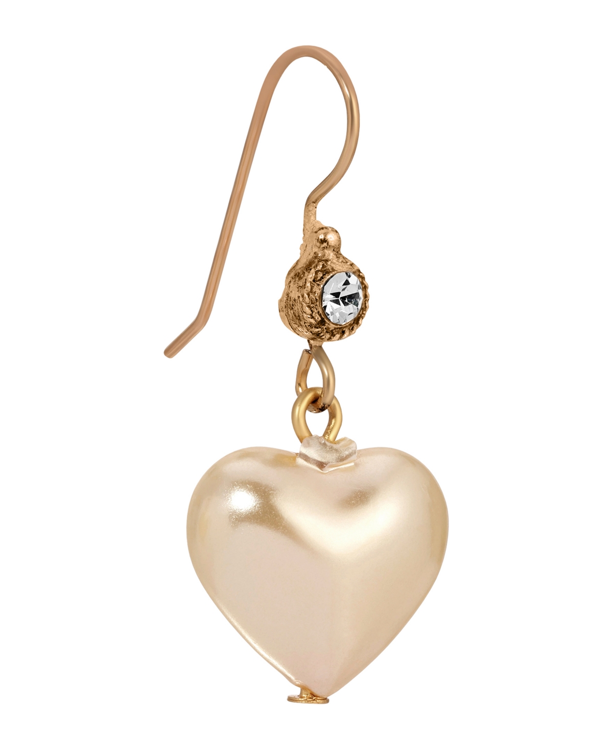 Click here for 2028 Heart Shaped Faux Cultivated Pearl Earrings -... prices