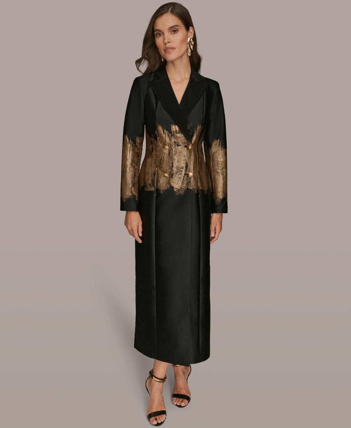 Click here for Donna Karan New York Womens Long Sleeve Jacquard C... prices