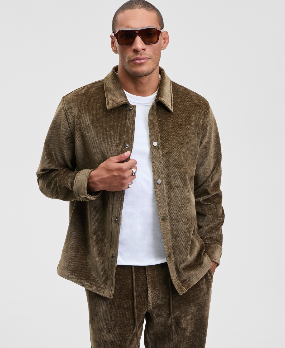 Click here for Mode of One Mens Relaxed Fit Snap Front Soft Overs... prices