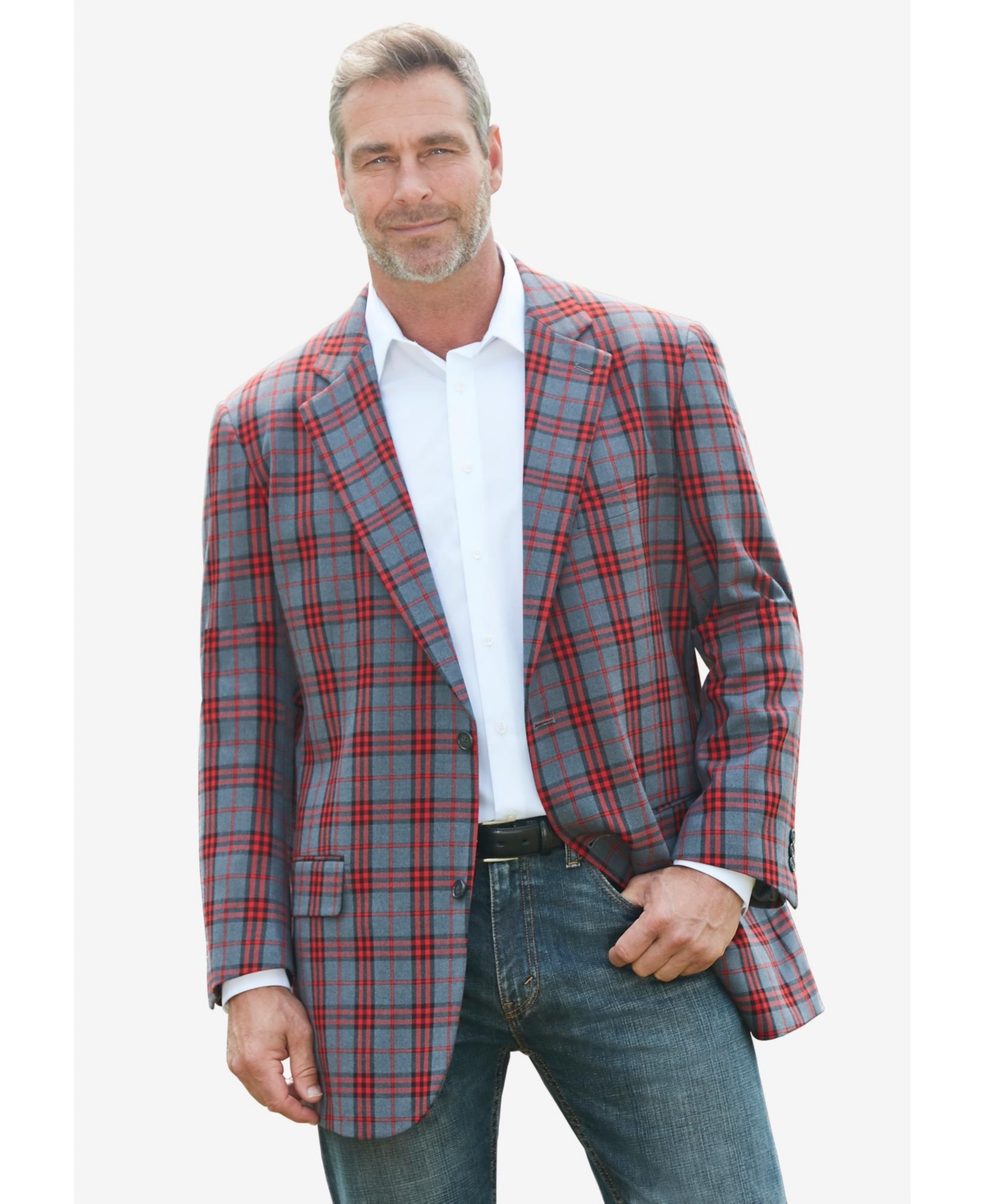 Click here for KingSize Big & Tall 2-Button Classic Blazer - Red... prices