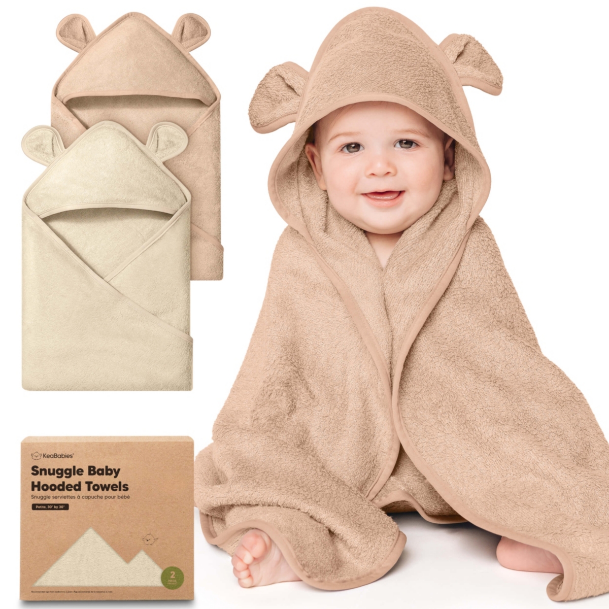 Click here for KeaBabies 2pk Snuggle Baby Towels with Hood for Ne... prices
