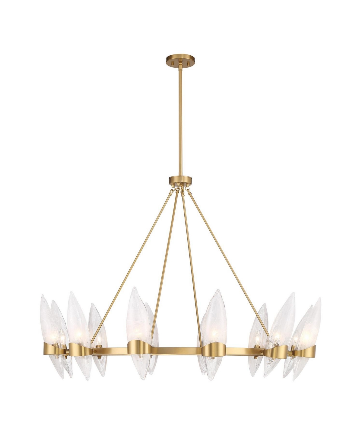 Nouvel 12-Light Chandelier in Warm Brass - Warm brass