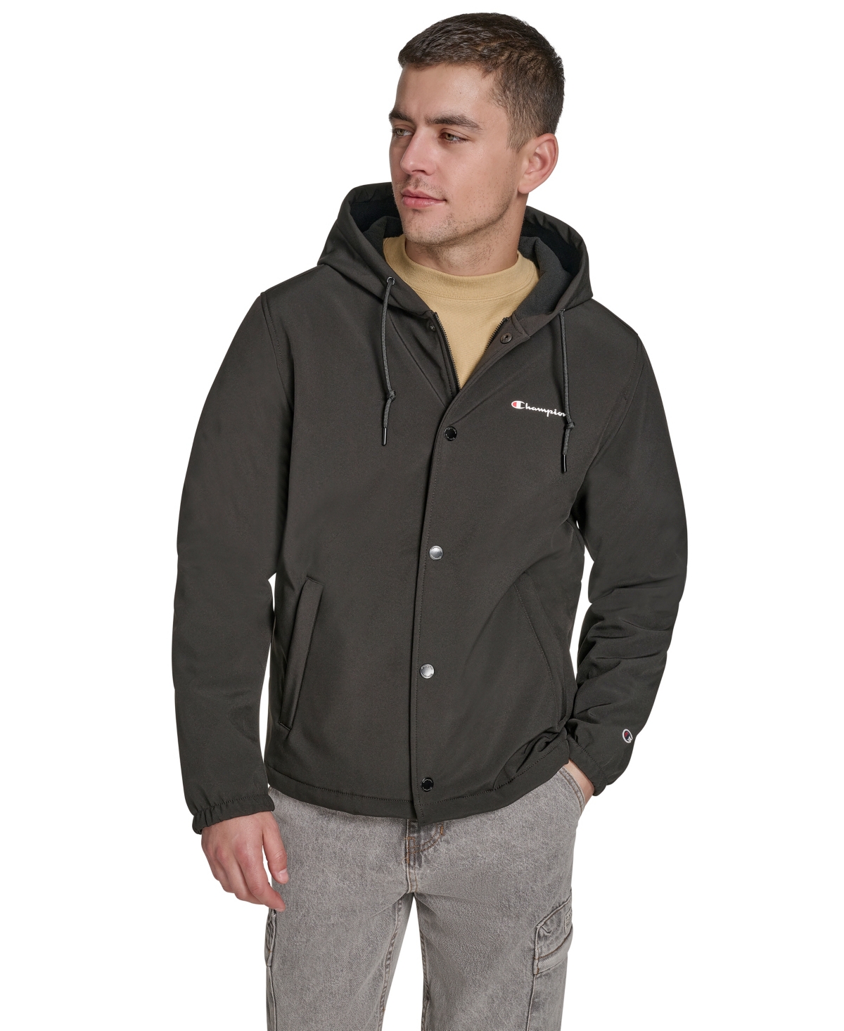 Click here for Champion Mens Coaches Hood Jacket - Black prices