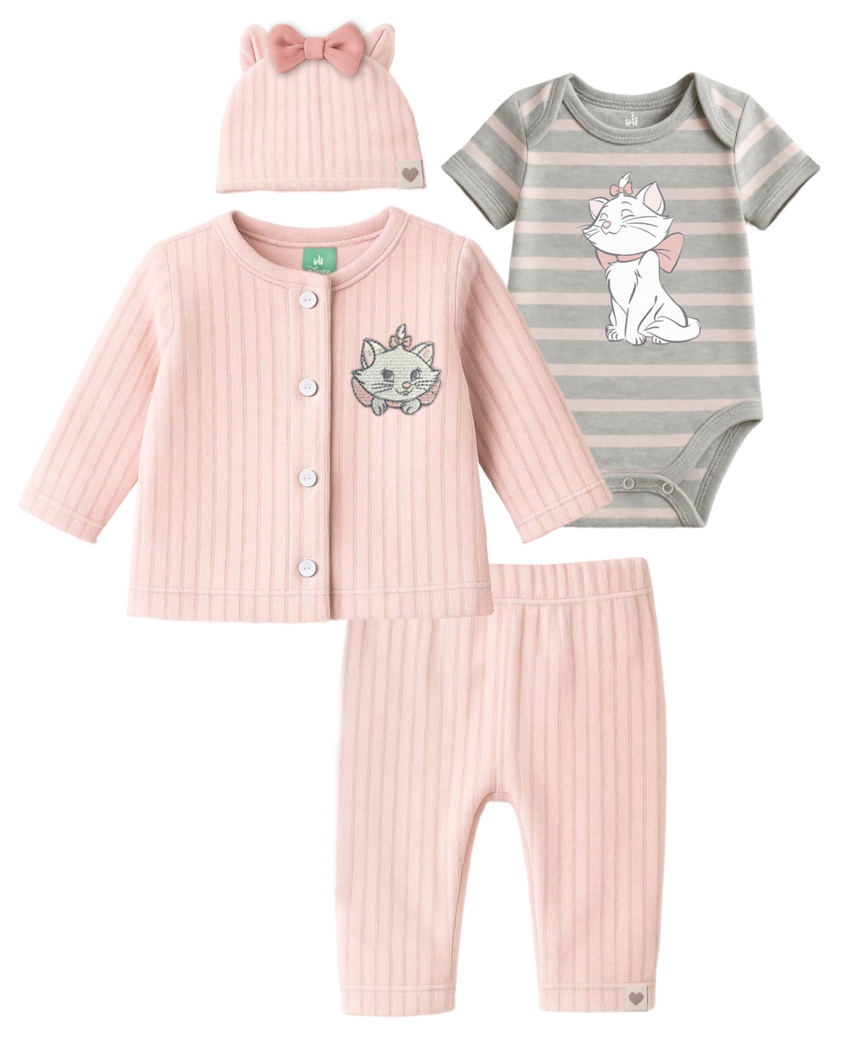 Click here for Disney Baby Girls 4-Piece Marie the Cat Ribbed Vel... prices