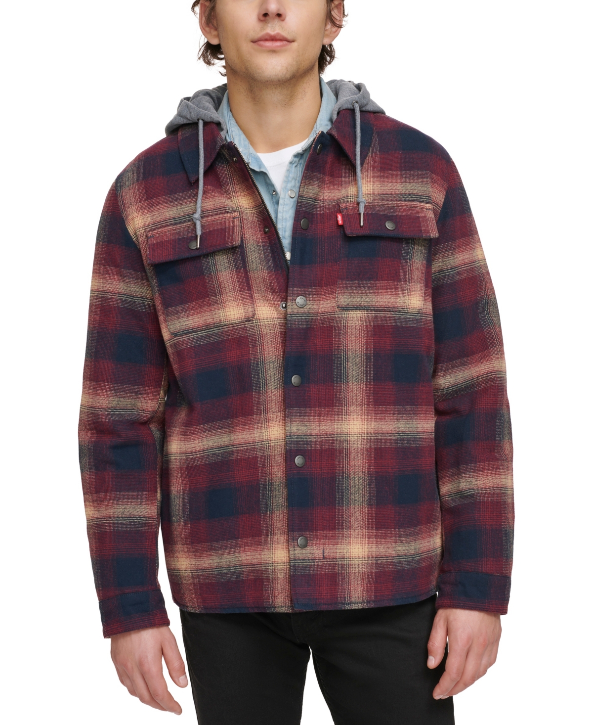 Click here for Levis Mens Faux Sherpa Lined Flannel Shirt Jacket... prices