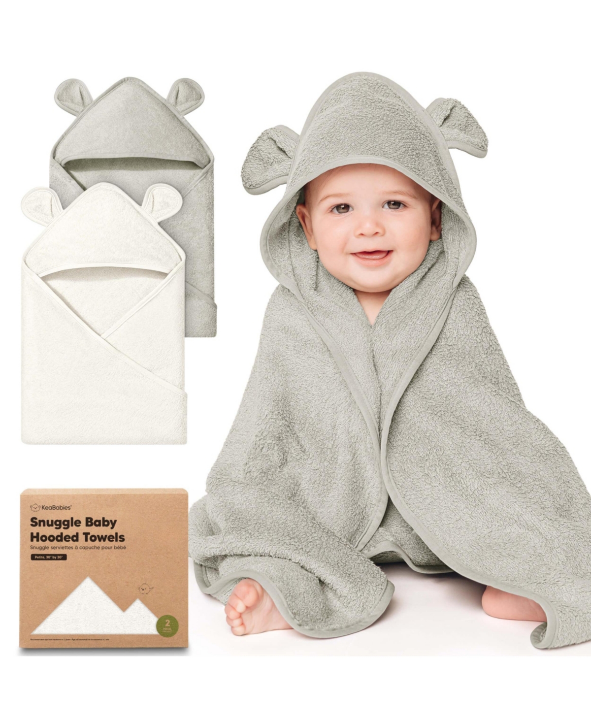 Click here for KeaBabies 2pk Snuggle Baby Towels with Hood for Ne... prices