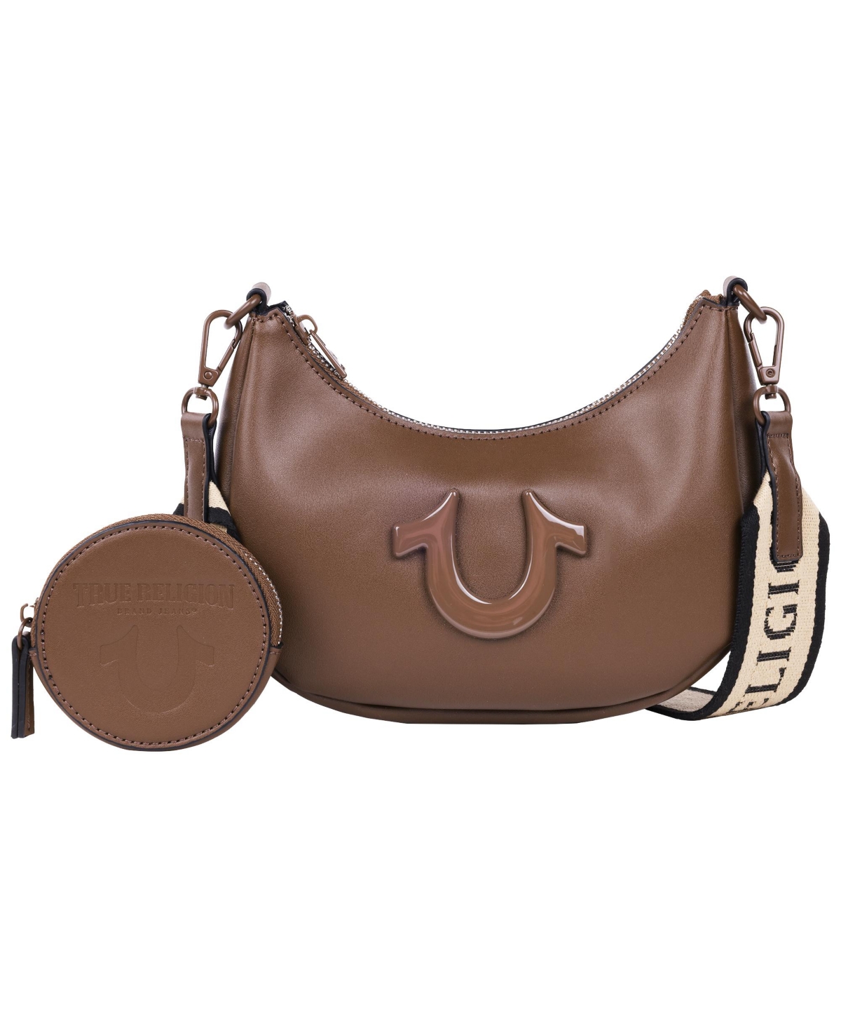 Click here for True Religion Logo Strap Crescent Hobo - Brown prices