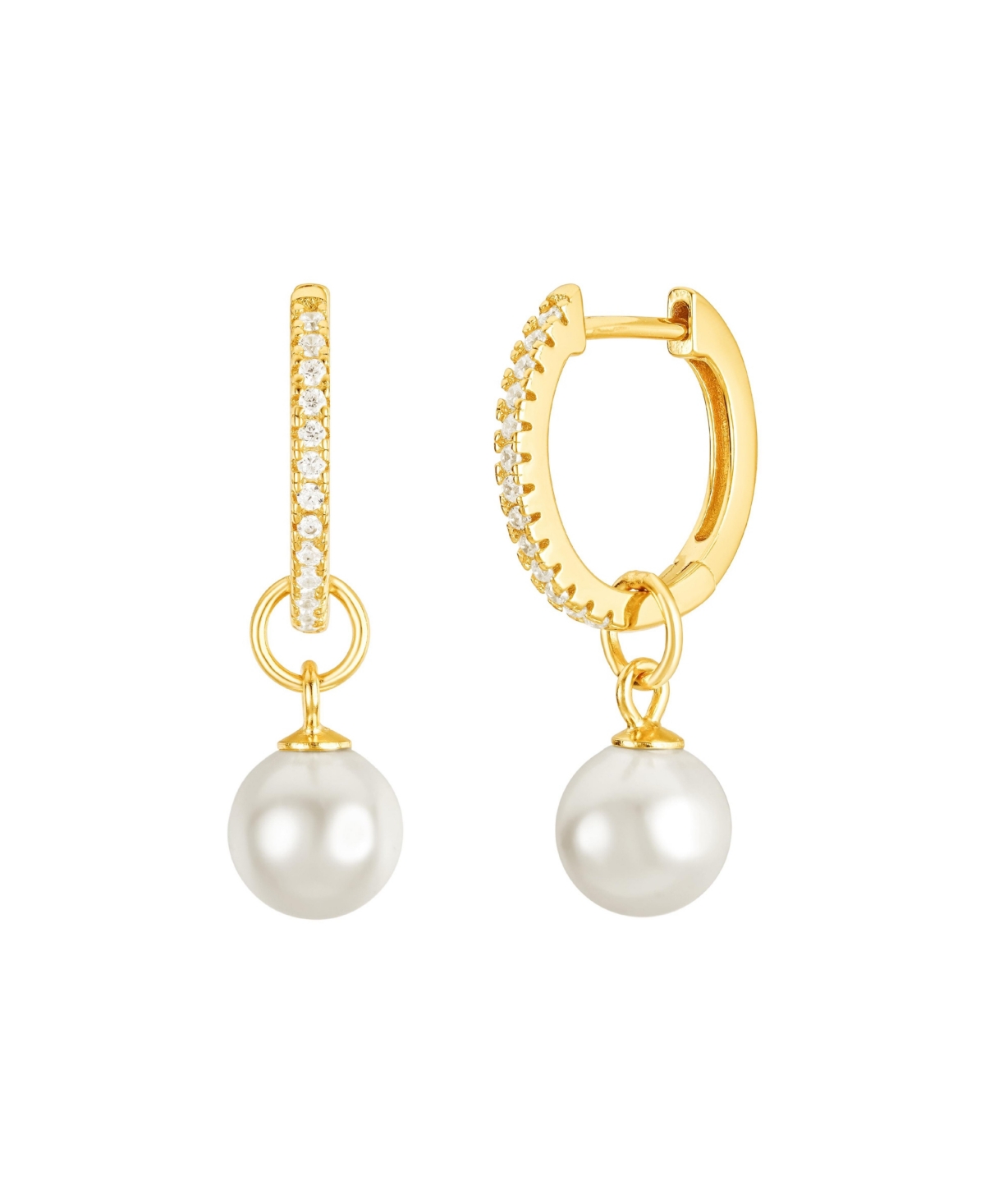 Click here for Untamed Petals Perfectly Poised Pearl Hoops - Gold prices