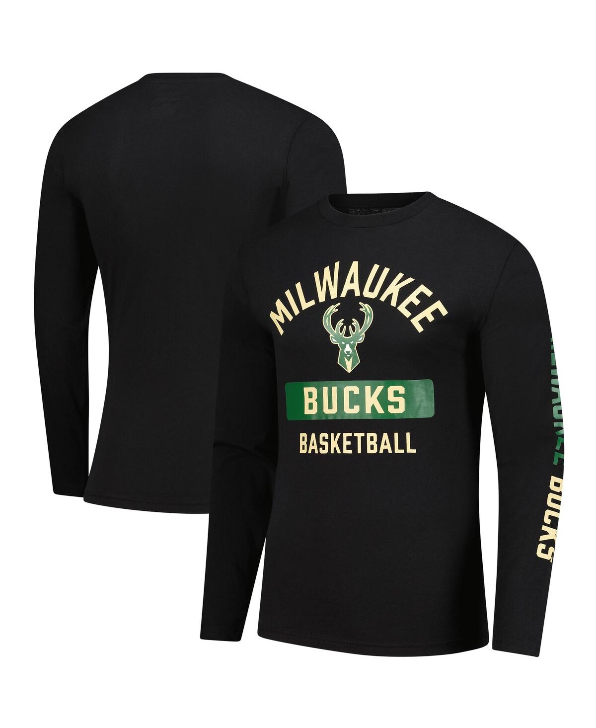 Click here for Fanatics Mens Black Milwaukee Bucks Long Sleeve T-... prices
