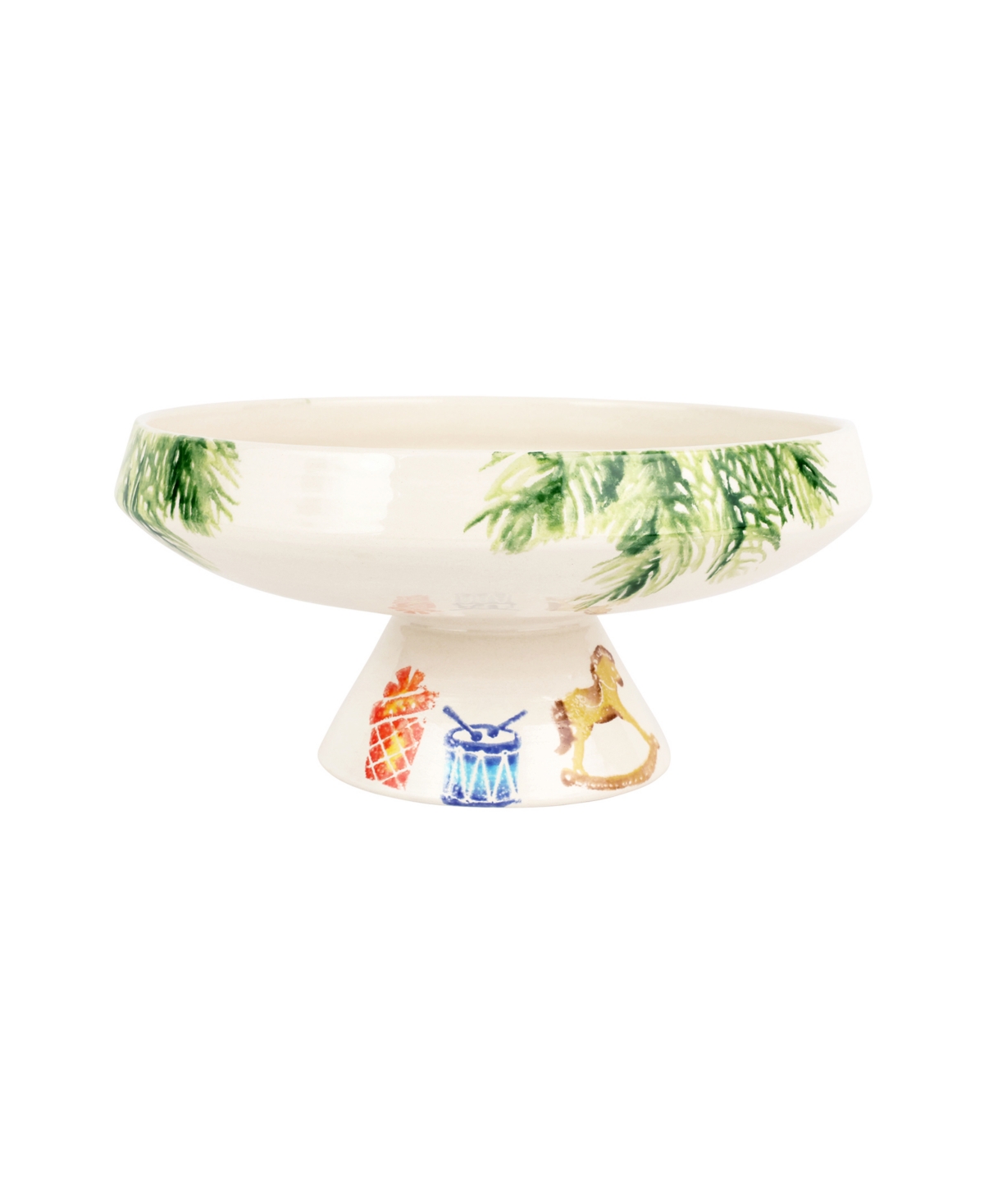 Vietri Nutcrackers Pedestal Fruit Bowl - White