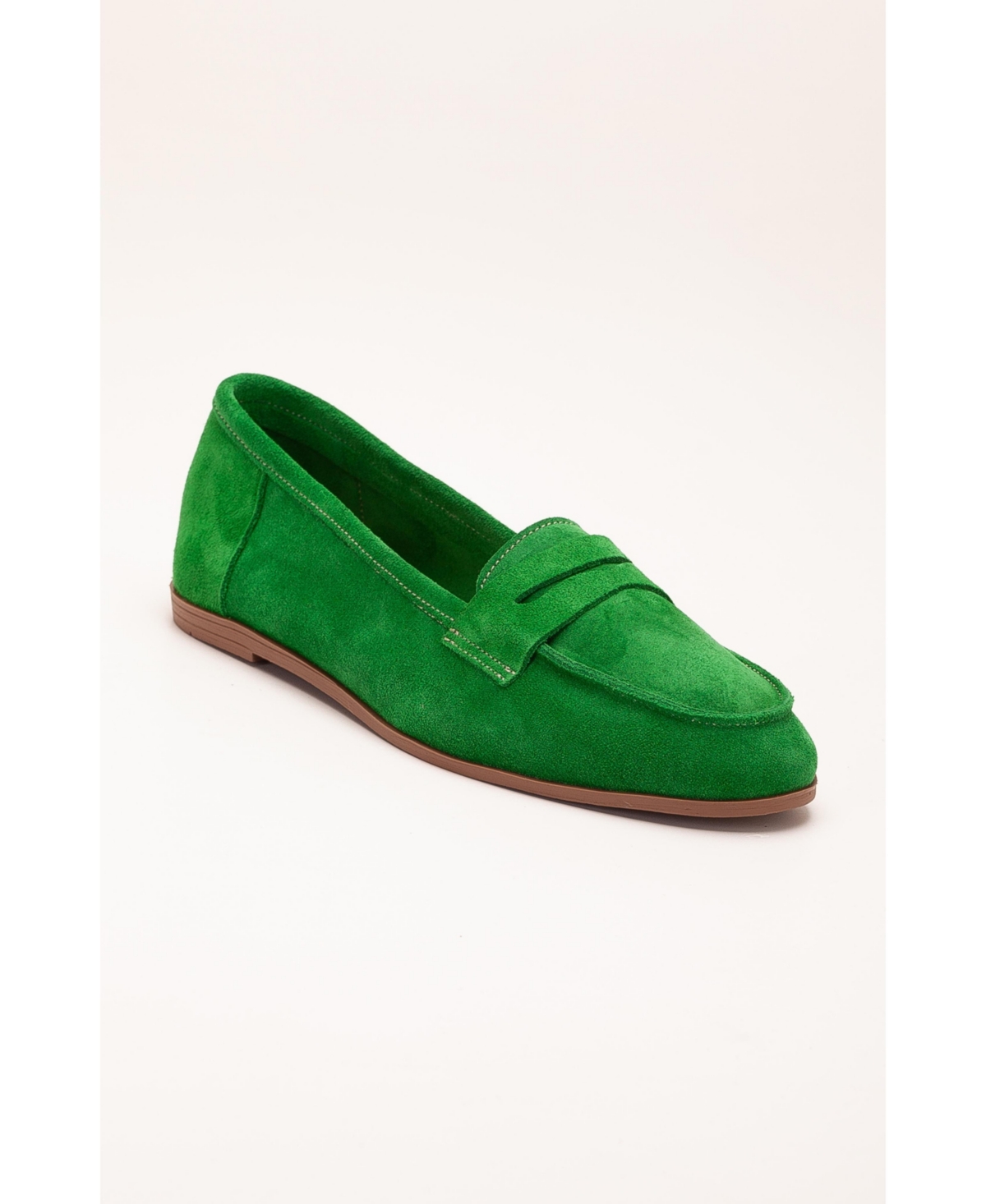 Click here for Dorothy Leather Loafer - Green suede leather prices