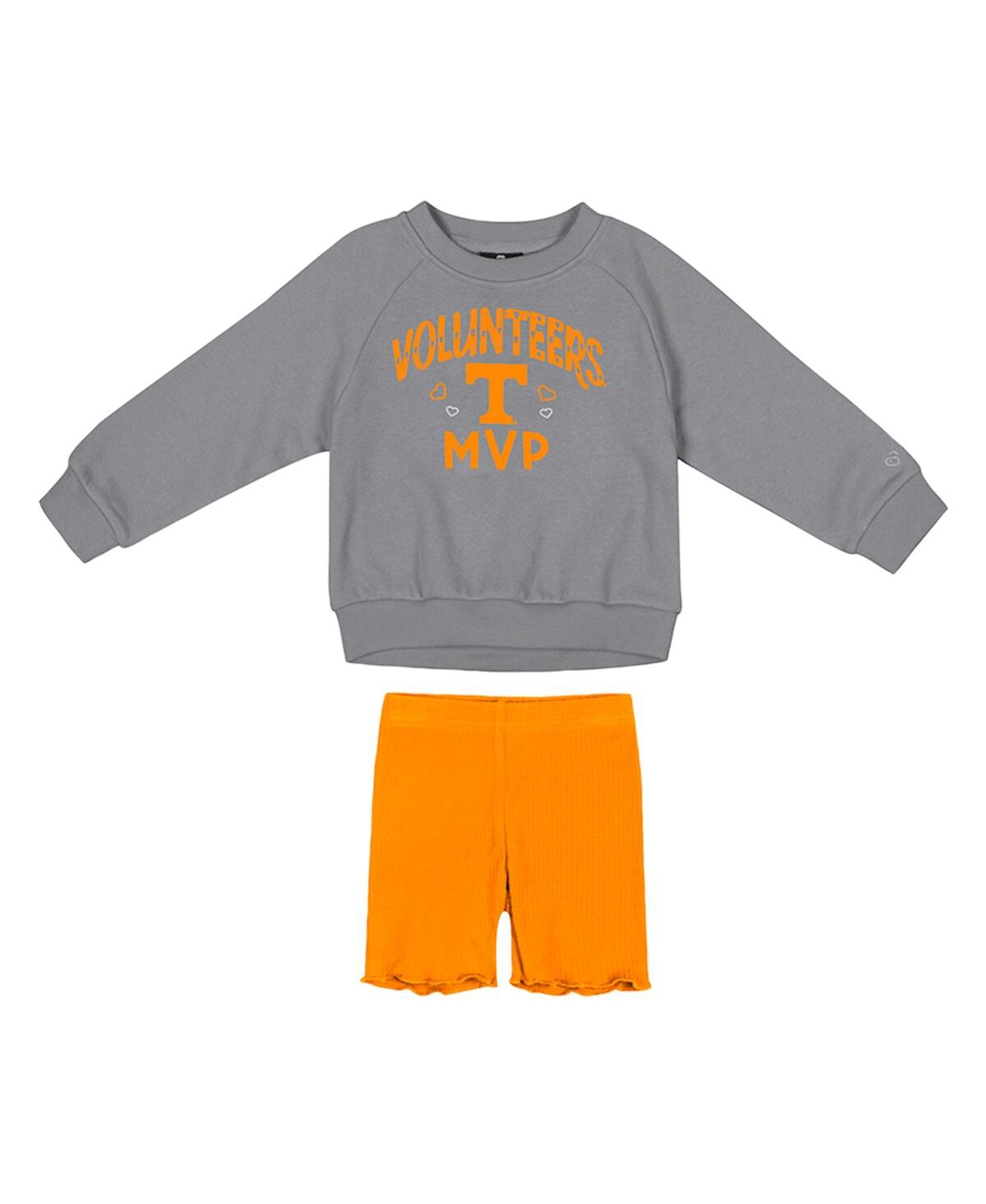 Click here for Colosseum Girls Toddler 2-Piece Gray/Tennessee Ora... prices