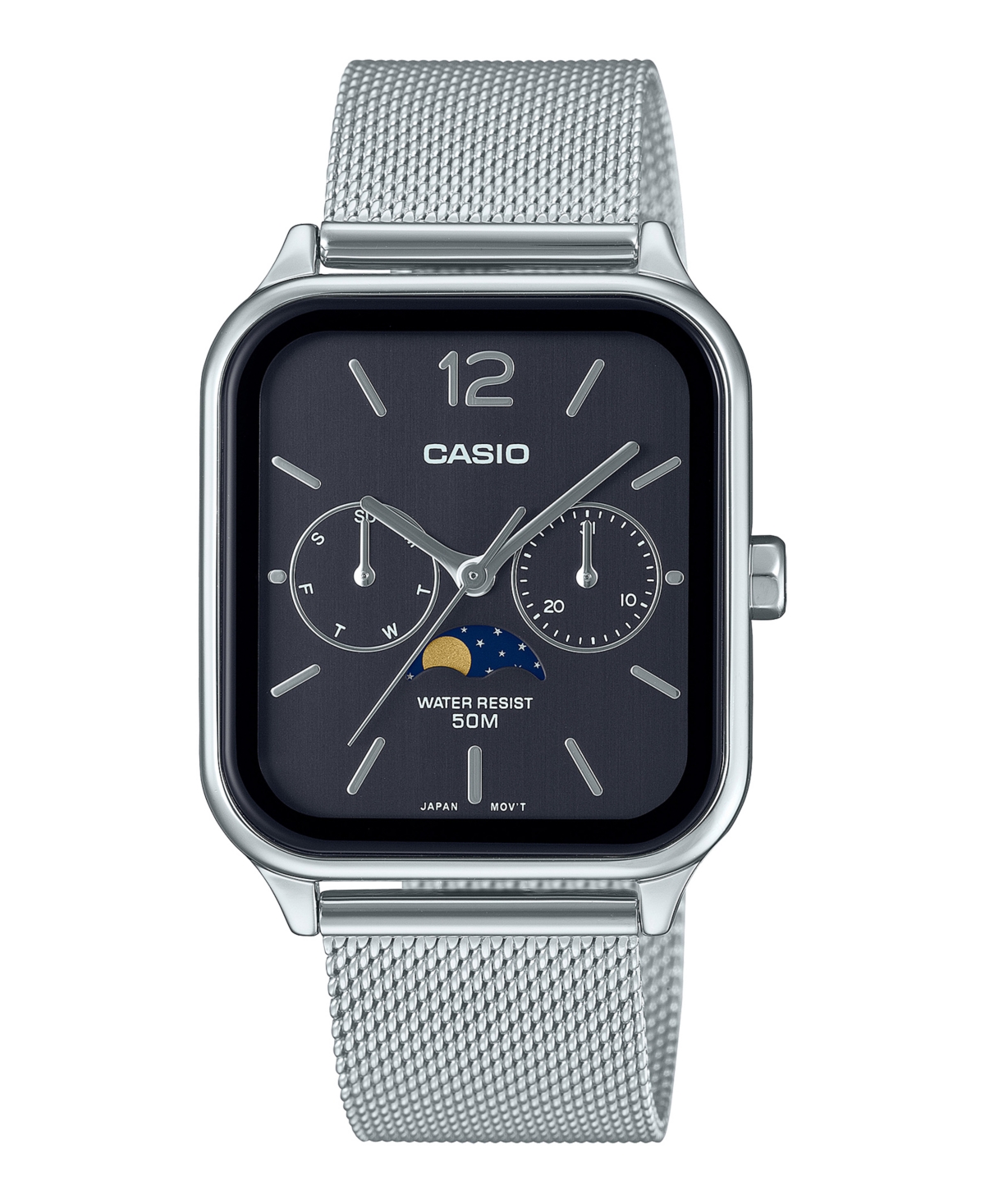 Click here for Casio Mens Silver-Tone Stainless Steel Watch  34mm... prices