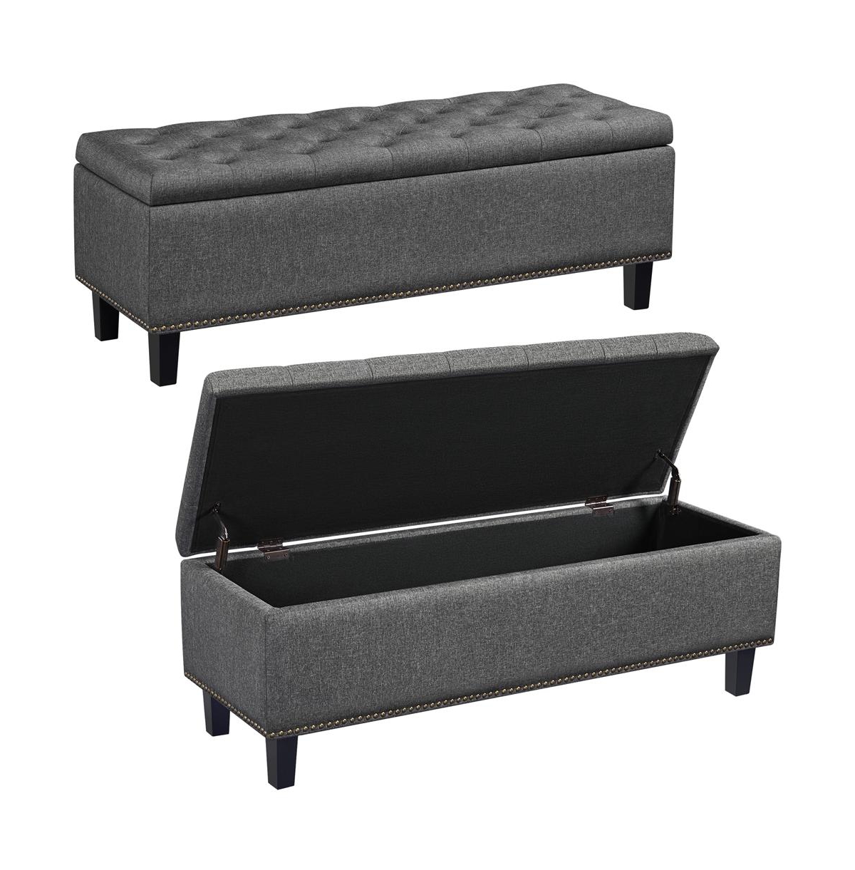 Click here for Modern Tufted Fabric Storage Bench with Rolled Arm... prices