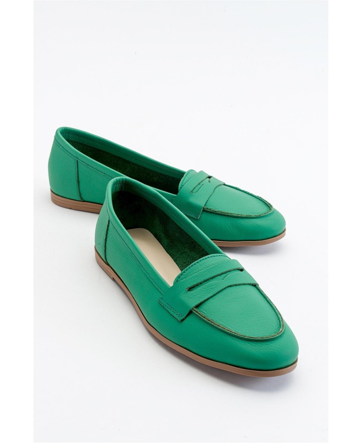 Click here for Dorothy Leather Loafer - Green leather prices