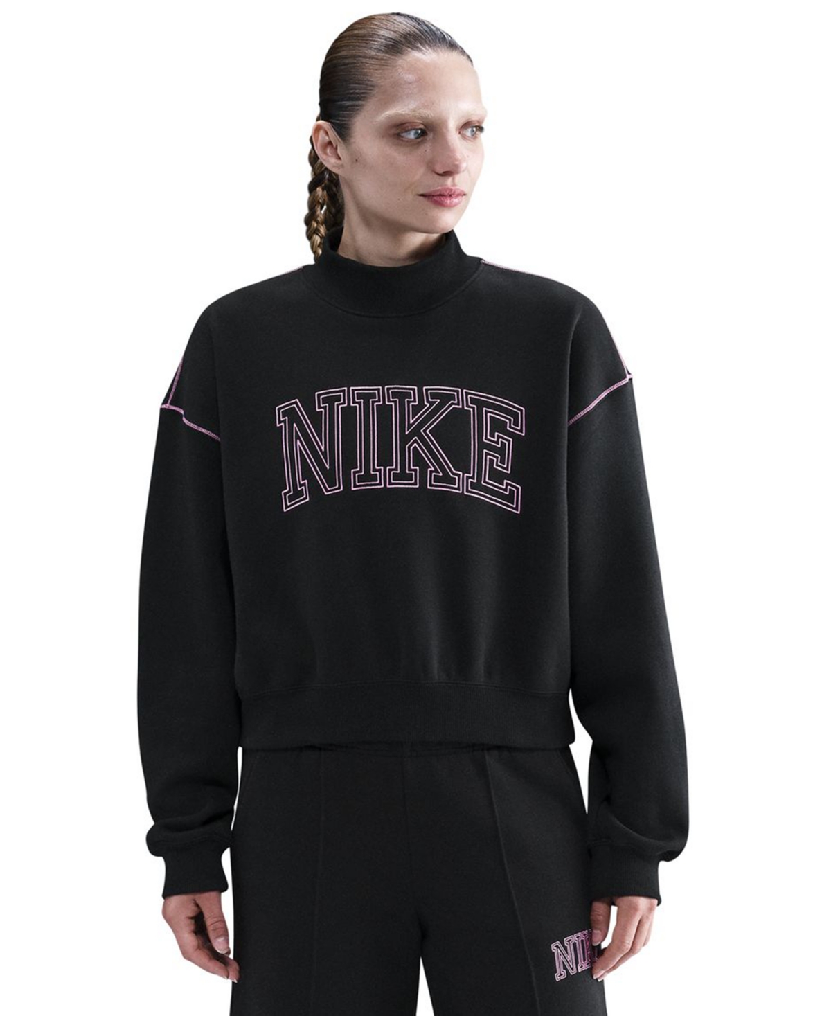 Click here for Nike Womens Phoenix Fleece Mock-Neck Sweatshirt -... prices