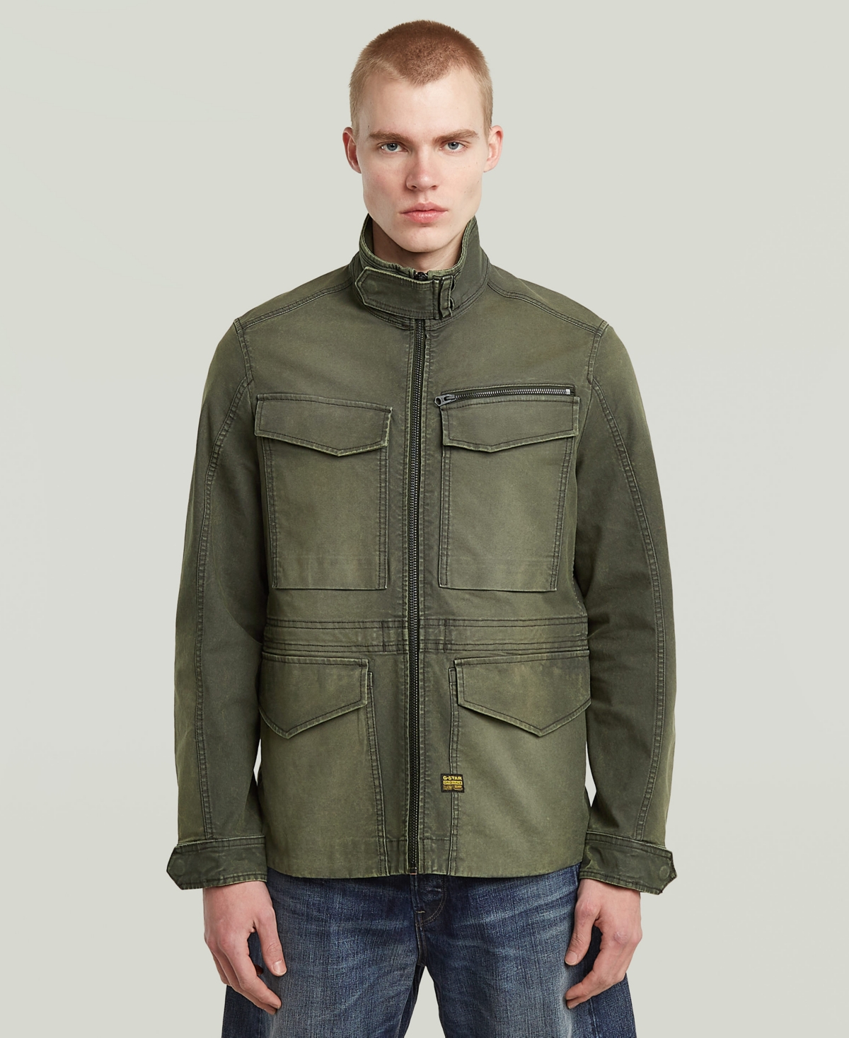 Click here for G-Star Raw Mens Stand Up Collar Jacket - Gray/Gree... prices