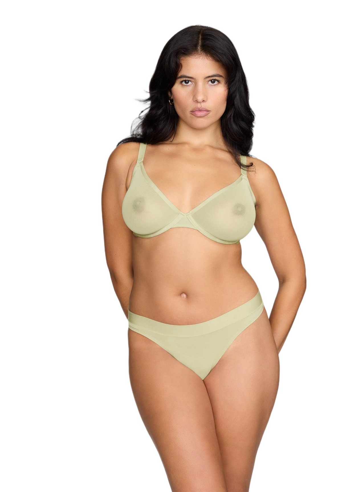 Click here for Cuup Womens The Plunge - Mesh Bra - Meadow prices
