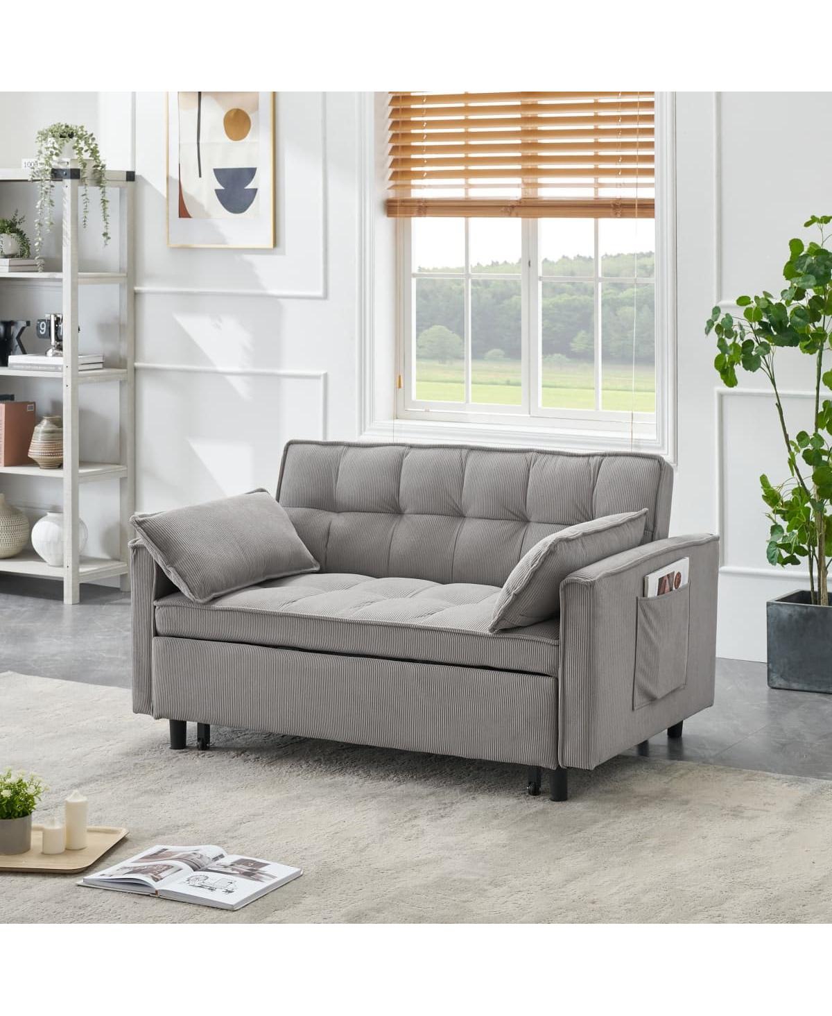 Click here for Maison Boucle Corduroy Loveseat Sofa Bed with Adju... prices