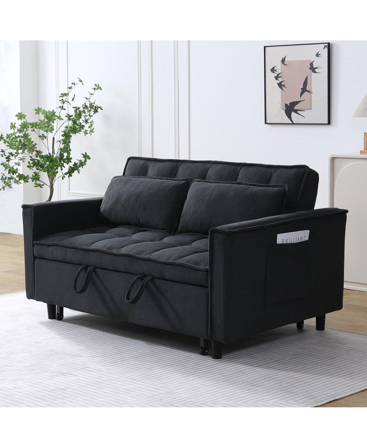 Click here for Maison Boucle Corduroy Loveseat Sofa Bed with Adju... prices