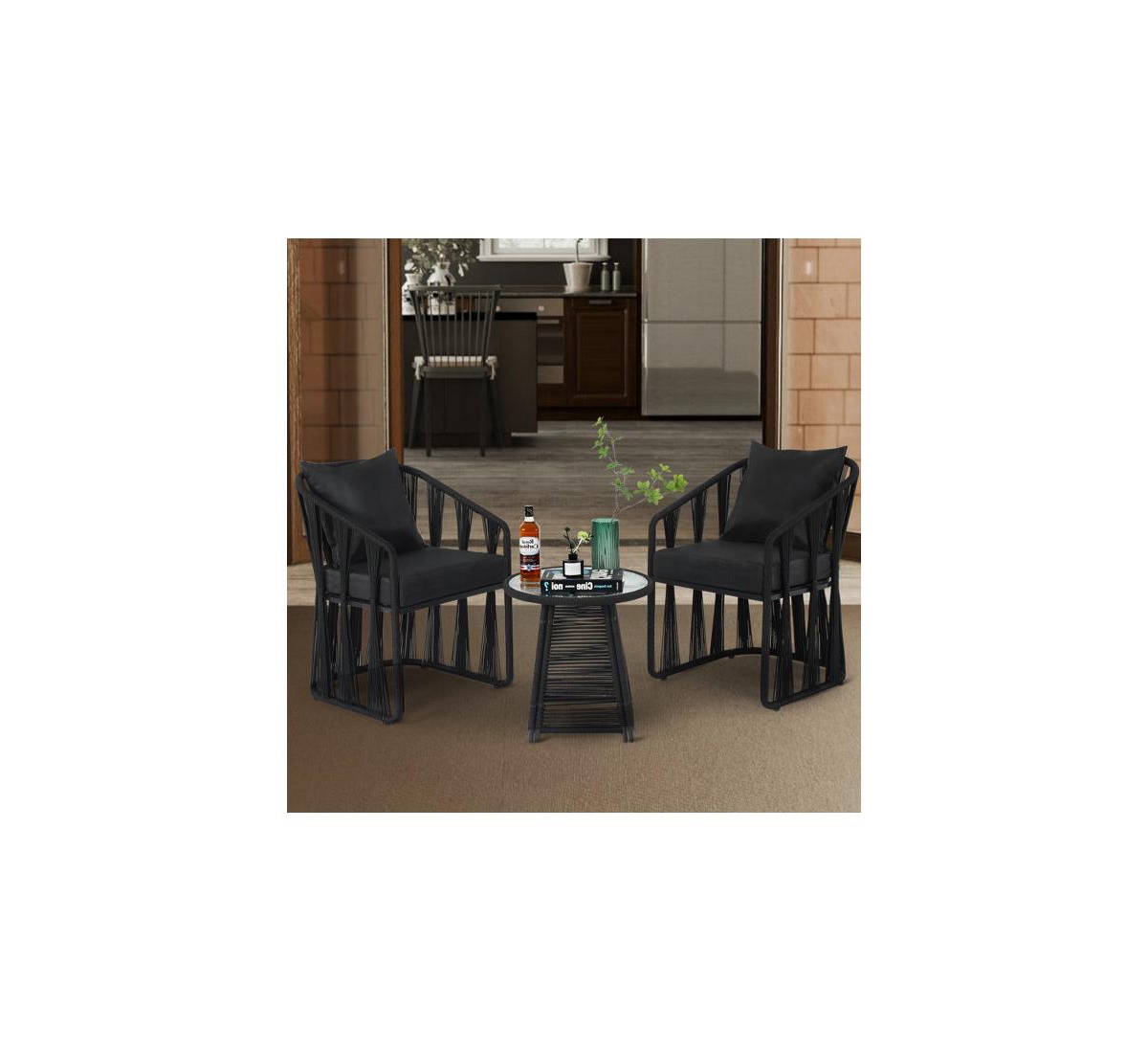 Click here for Dyhome 3 Pieces Outdoor Patio Furniture Set Woven... prices